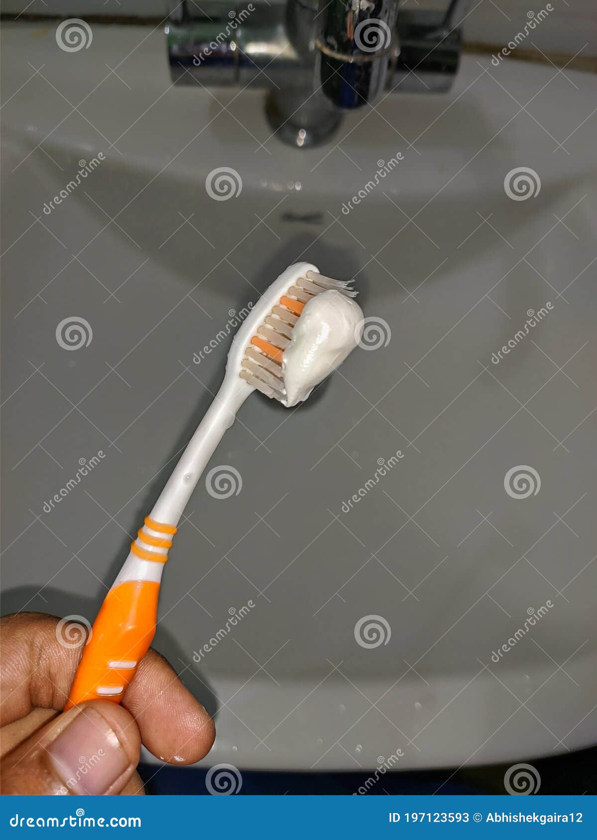 Tooth Brush with Paste.brushing Stock Image - Image of ceiling, food ...