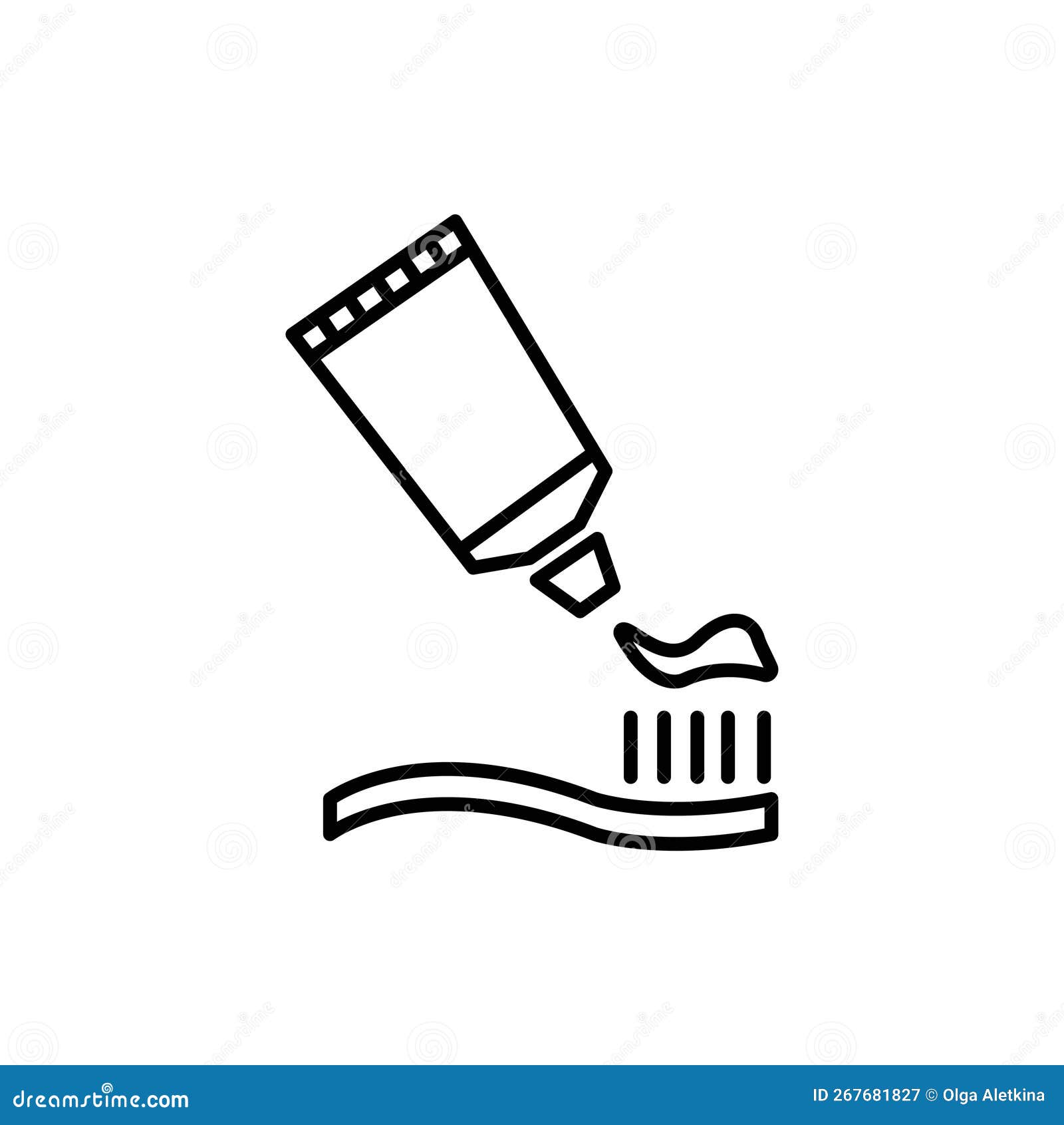 Pictograph of Toothbrush and Toothpaste for Template Logo, Icon, and ...