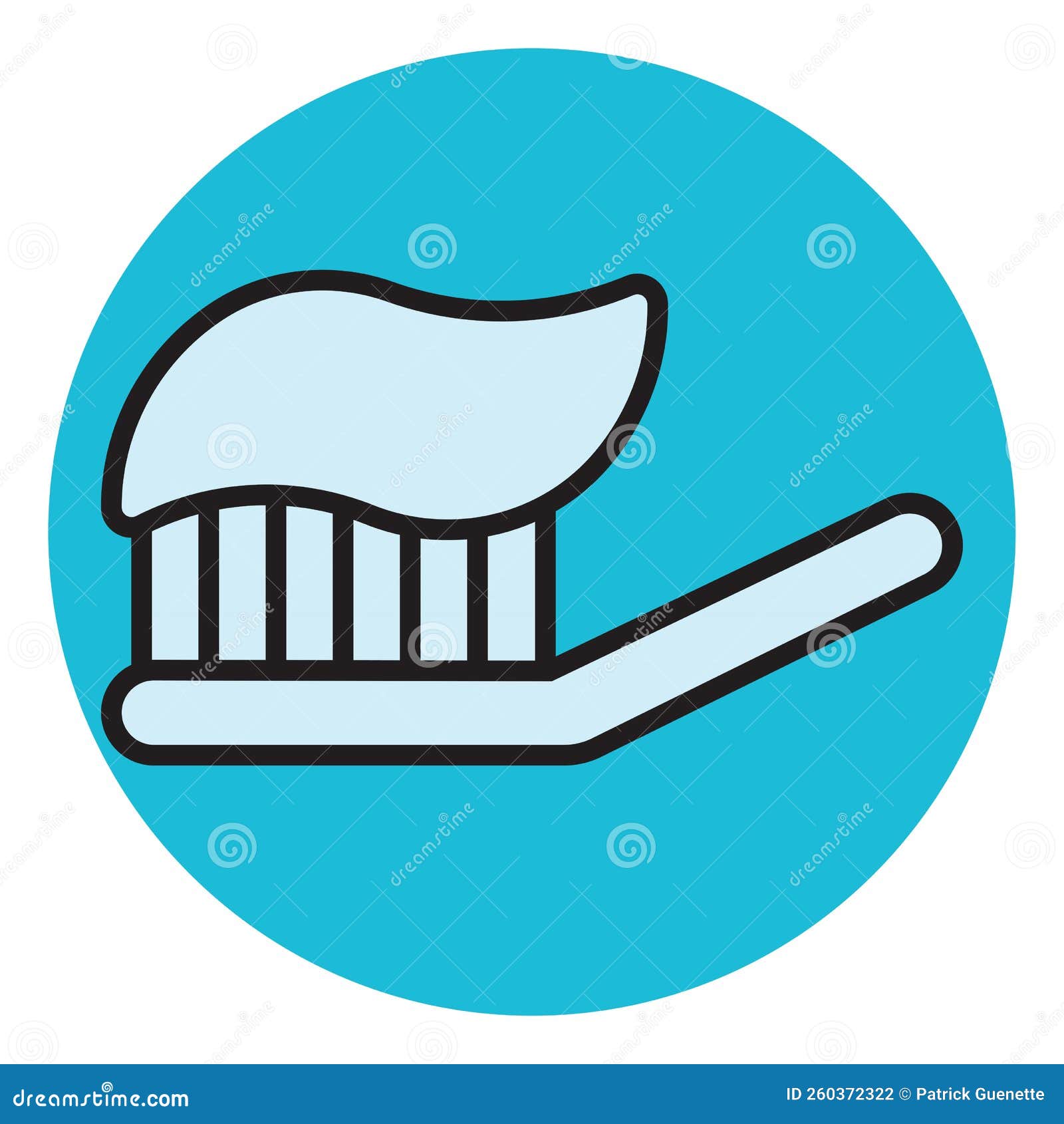 Tooth Brush with Tooth Paste, Icon Stock Vector - Illustration of ...