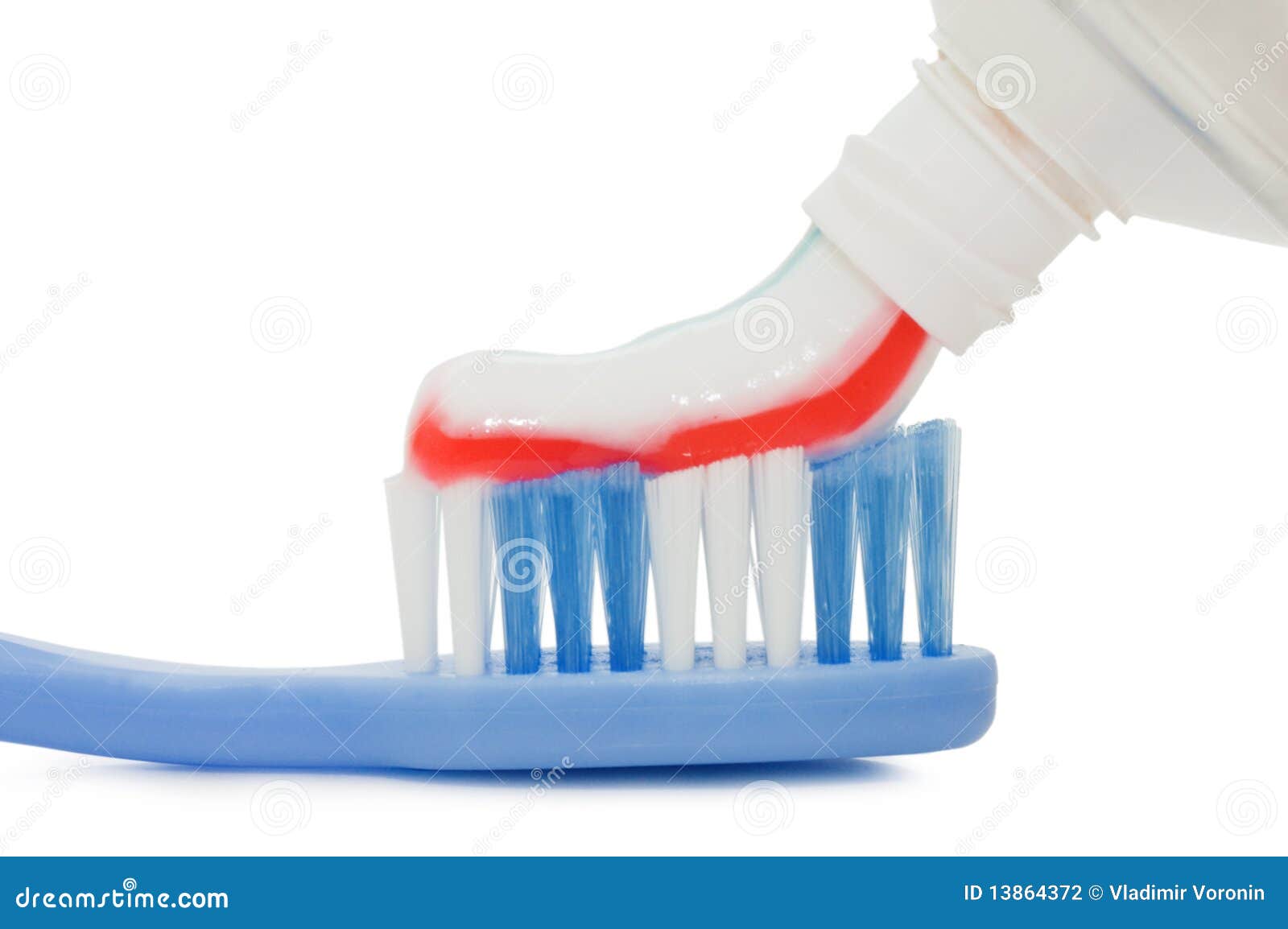 Tooth-brush and Paste Isolated Over White Stock Photo - Image of home ...