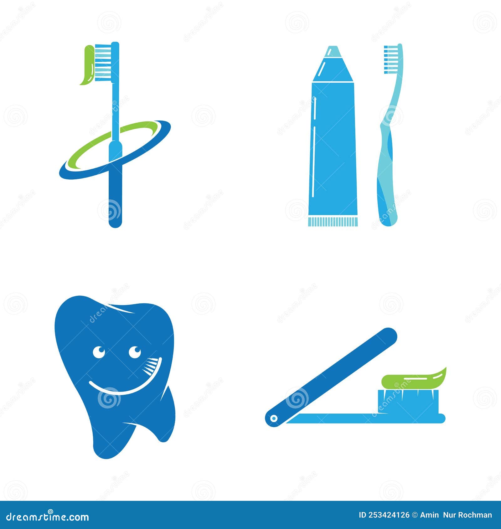 Tooth Brush Paste Logo Icon Vector Stock Illustration - Illustration of ...
