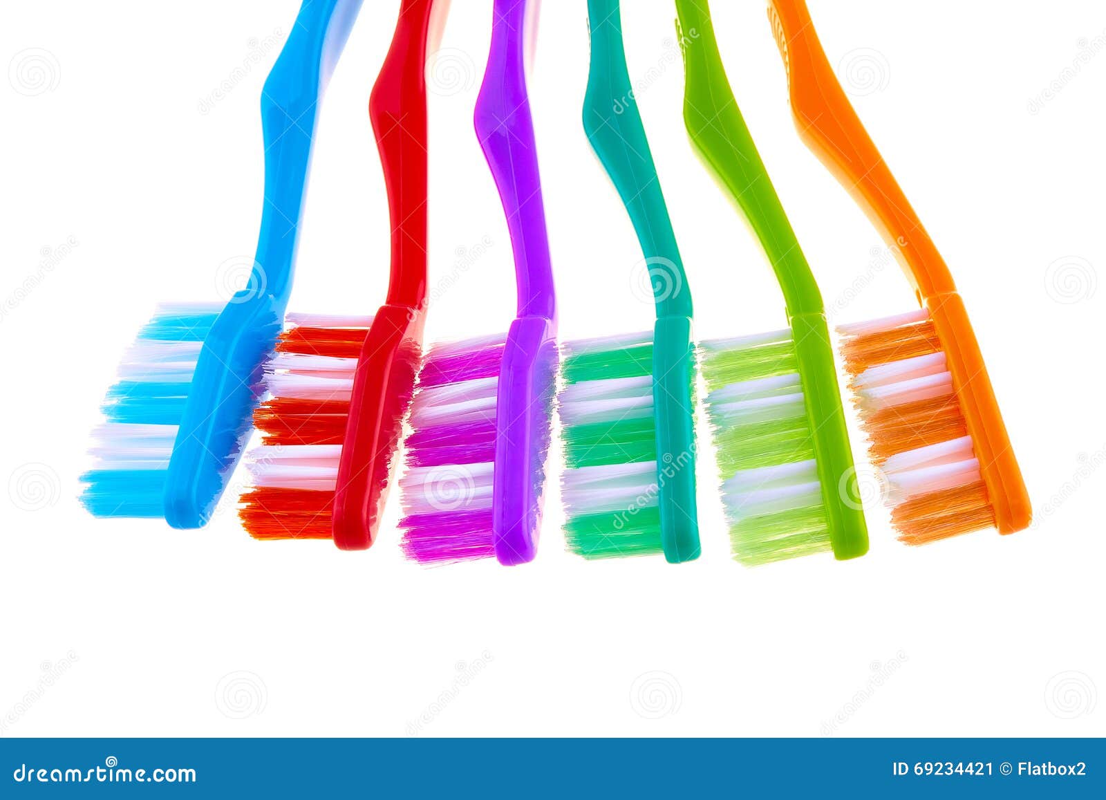 Tooth Brush Set Isolated on White Background Stock Image - Image of ...