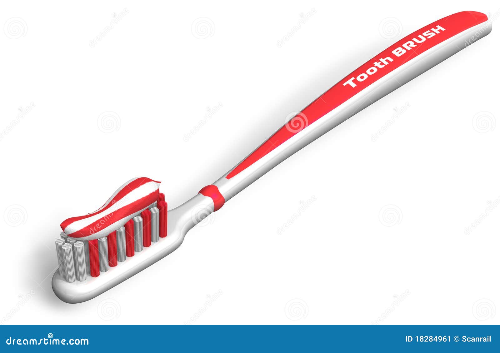 Tooth Brush with Toothpaste Stock Illustration - Illustration of ...