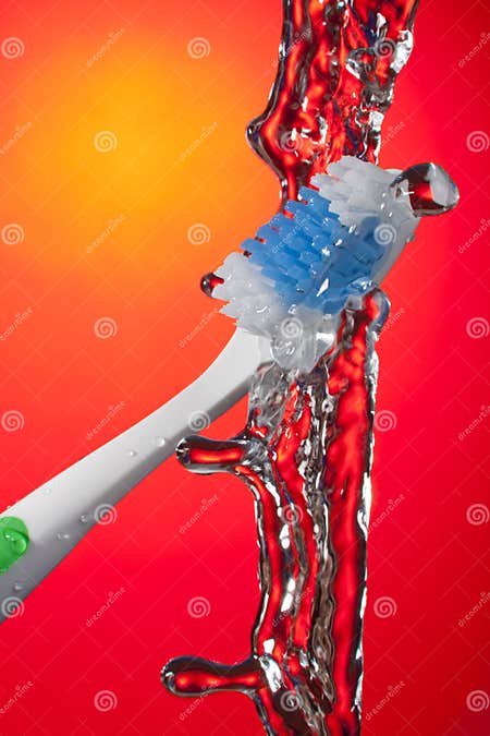 Tooth Brush Water Splash stock image. Image of hygiene - 21562255