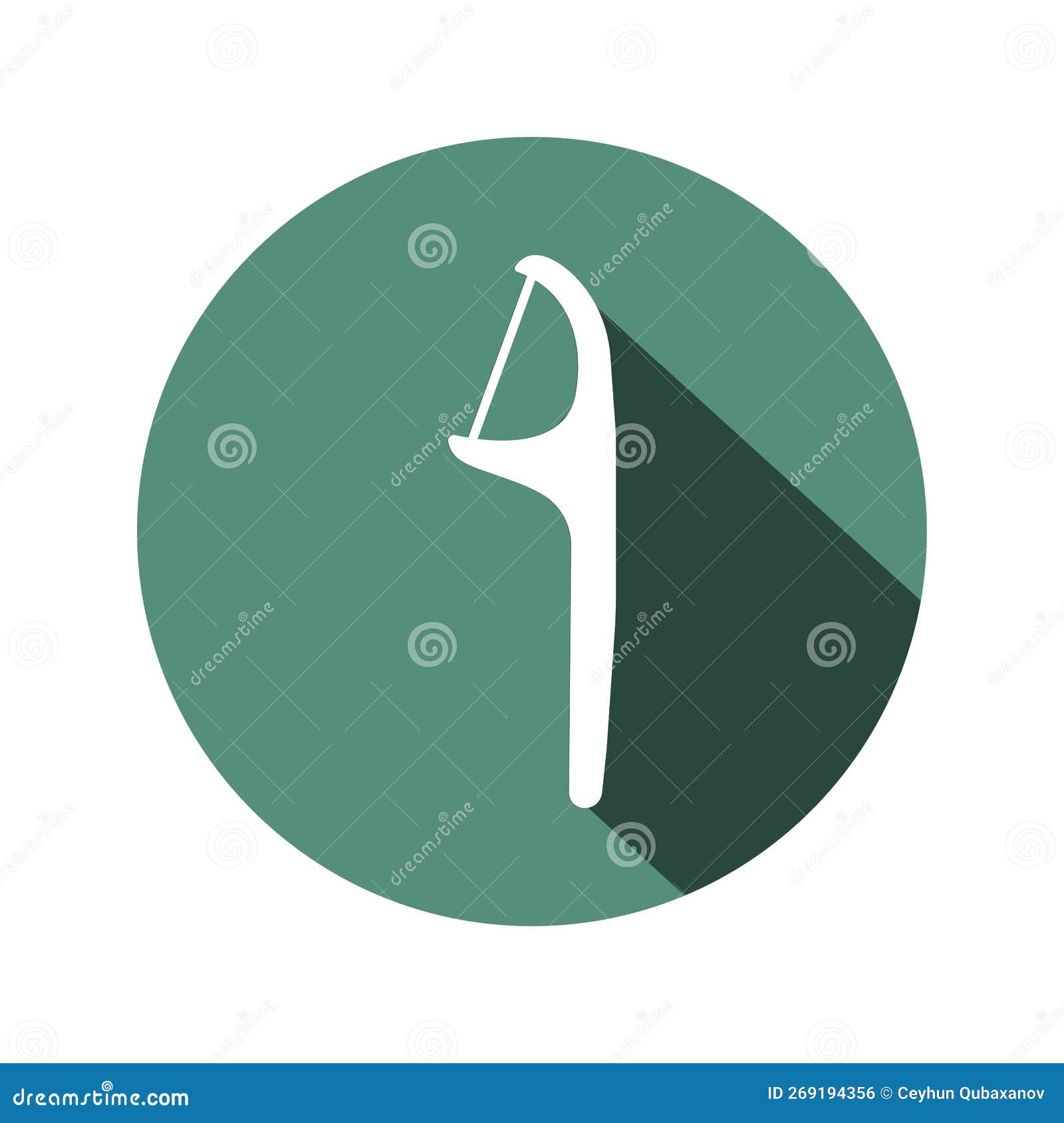 Tooth Brushing, Dental Flossing,flat Icons in Circles with Long Shadows ...