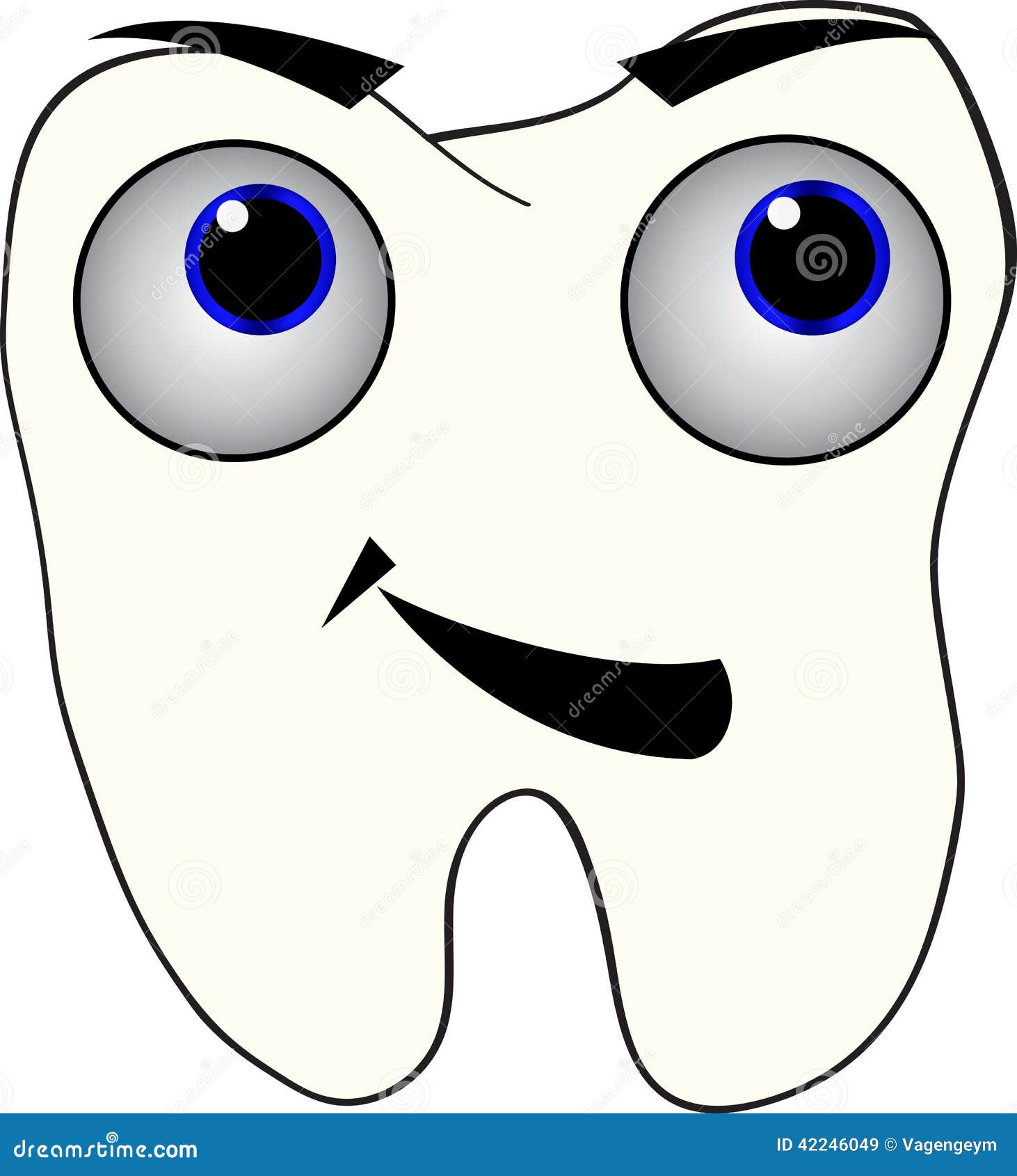 Tooth cartoon character stock vector. Illustration of character - 42246049