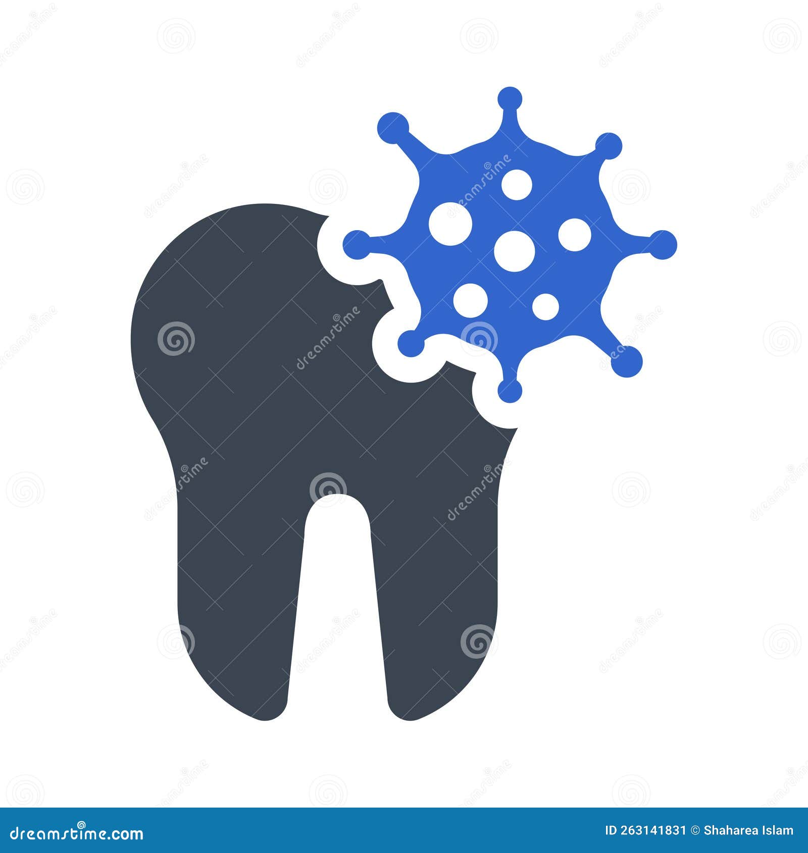 Tooth cavities icon stock vector. Illustration of tooth - 263141831