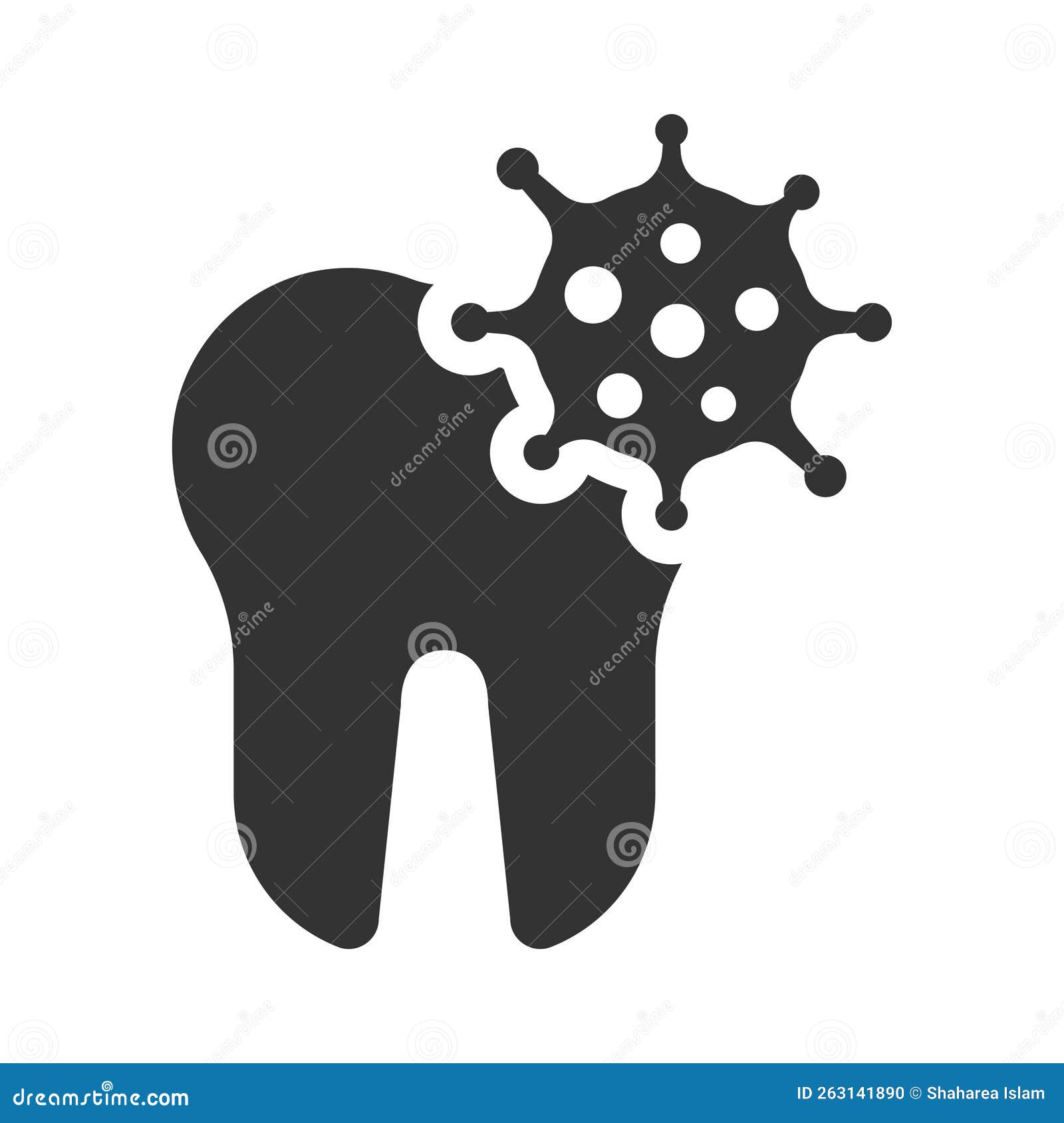 Tooth cavities icon stock vector. Illustration of sensitive - 263141890