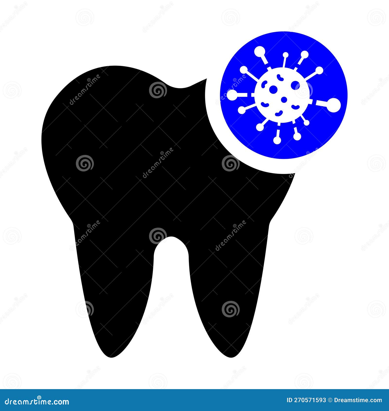 Tooth Cavities Icon stock vector. Illustration of closeup - 270571593