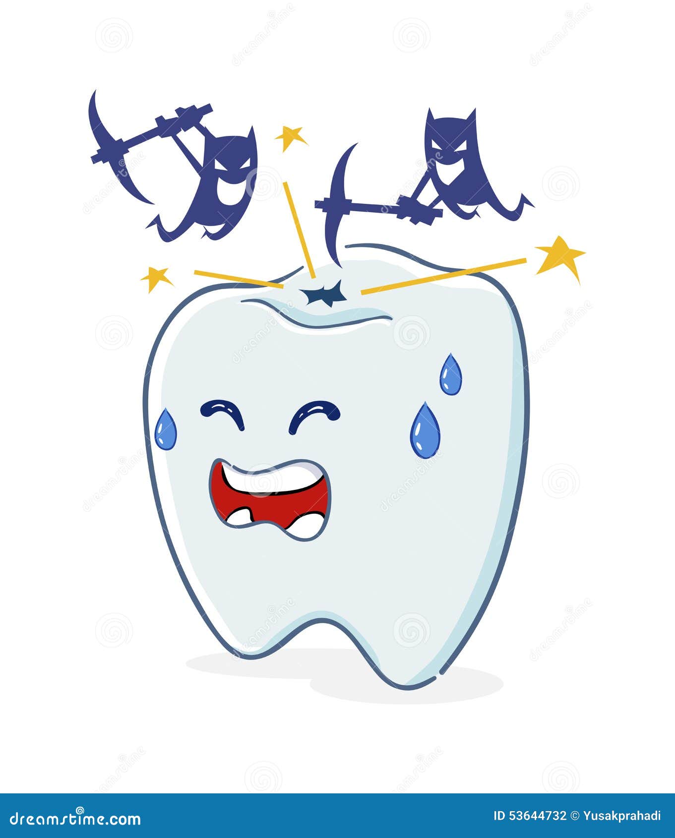 Tooth Cavity Hand Drawn Outline Doodle Icon. Vector Illustration ...