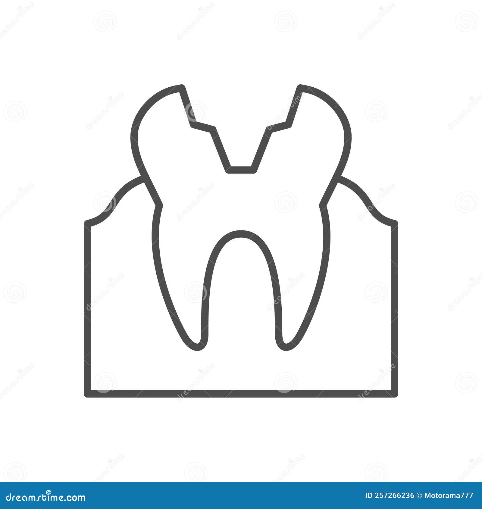 Tooth with Cavity Line Outline Icon Stock Vector - Illustration of ...