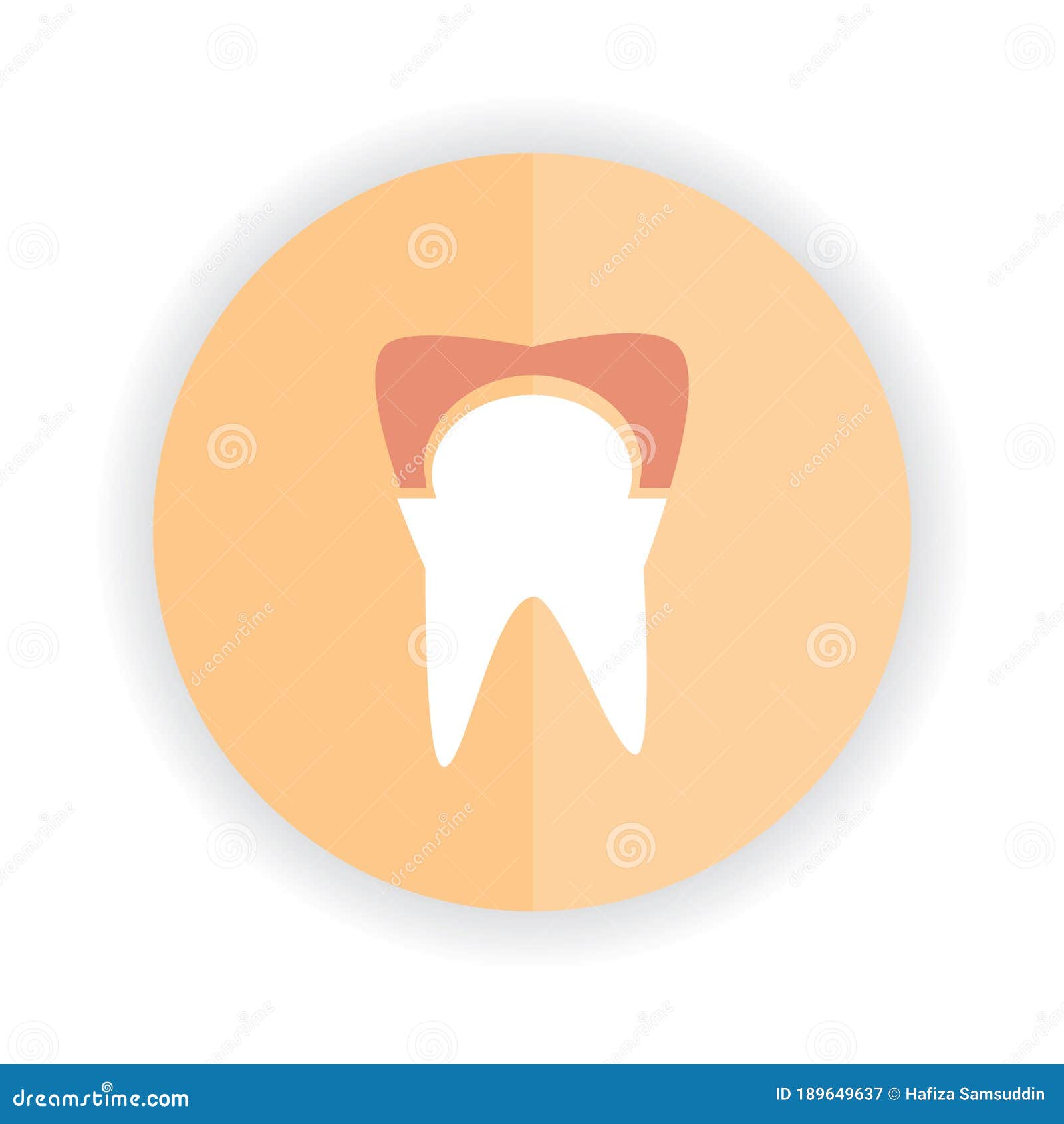 Tooth with Cavity. Vector Illustration Decorative Design Stock Vector ...