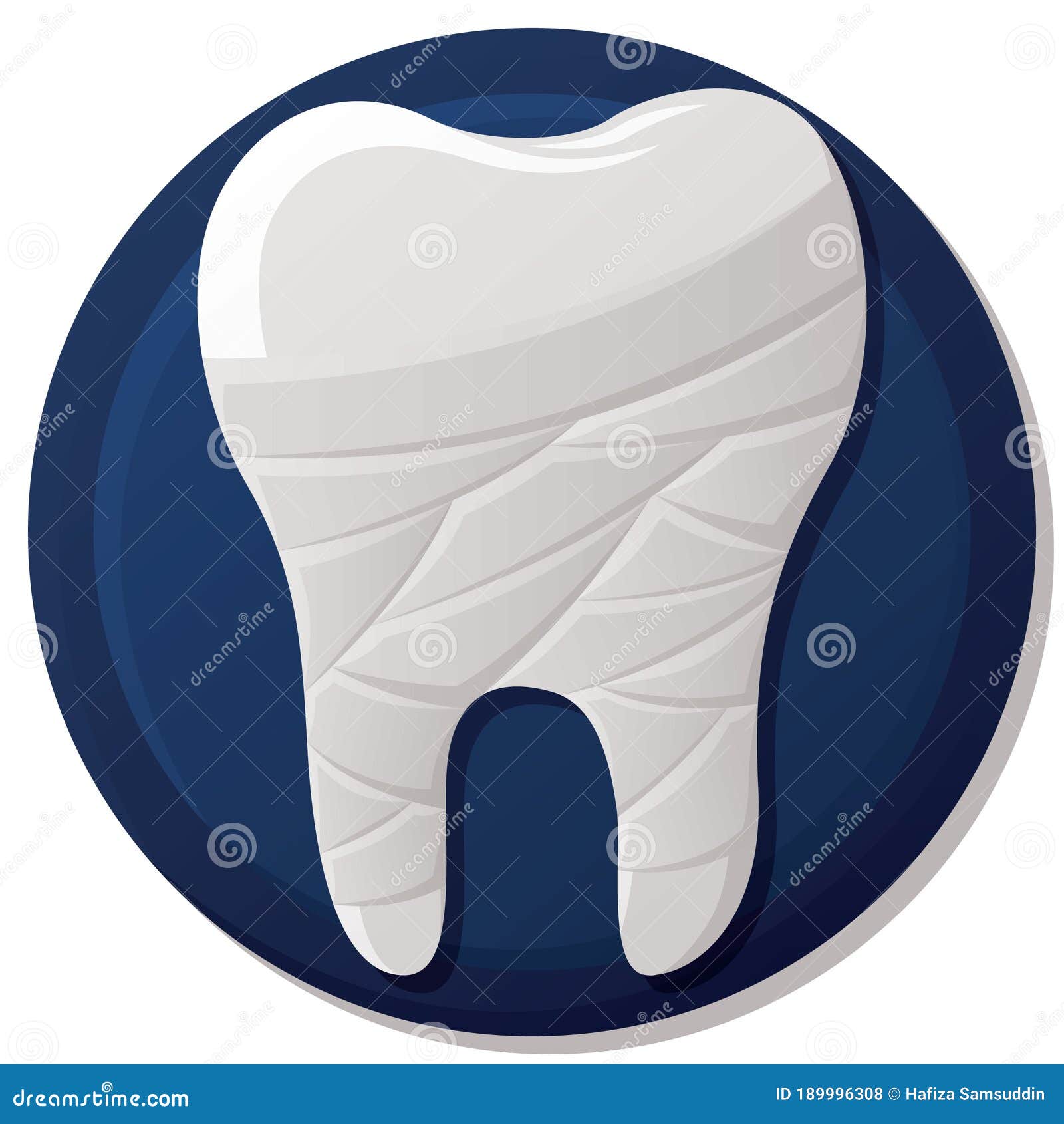 Tooth with Cavity. Vector Illustration Decorative Design Stock Vector ...