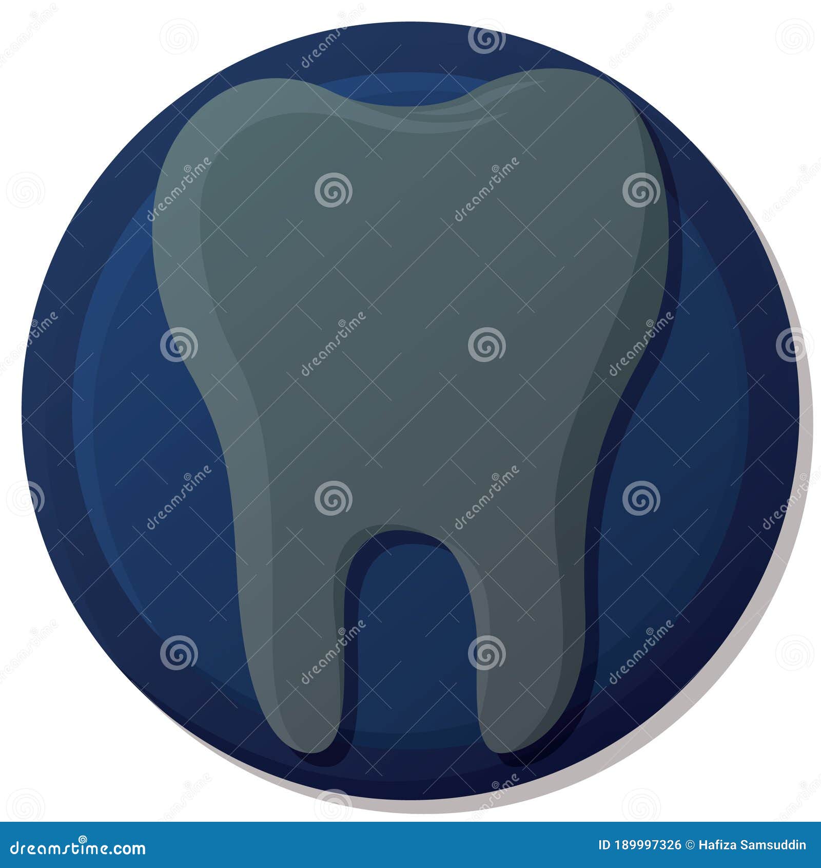 Tooth with Cavity. Vector Illustration Decorative Design Stock Vector ...