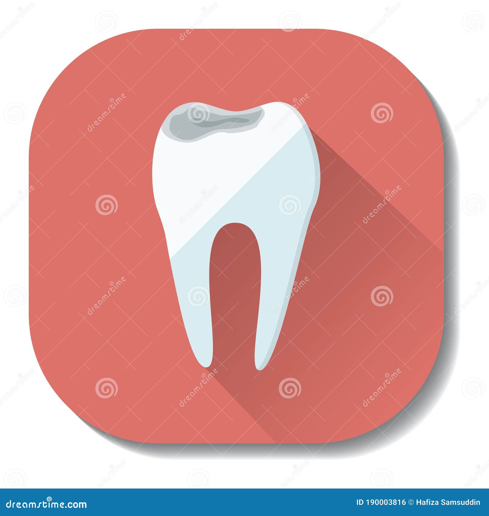 Tooth with Cavity. Vector Illustration Decorative Design Stock Vector ...