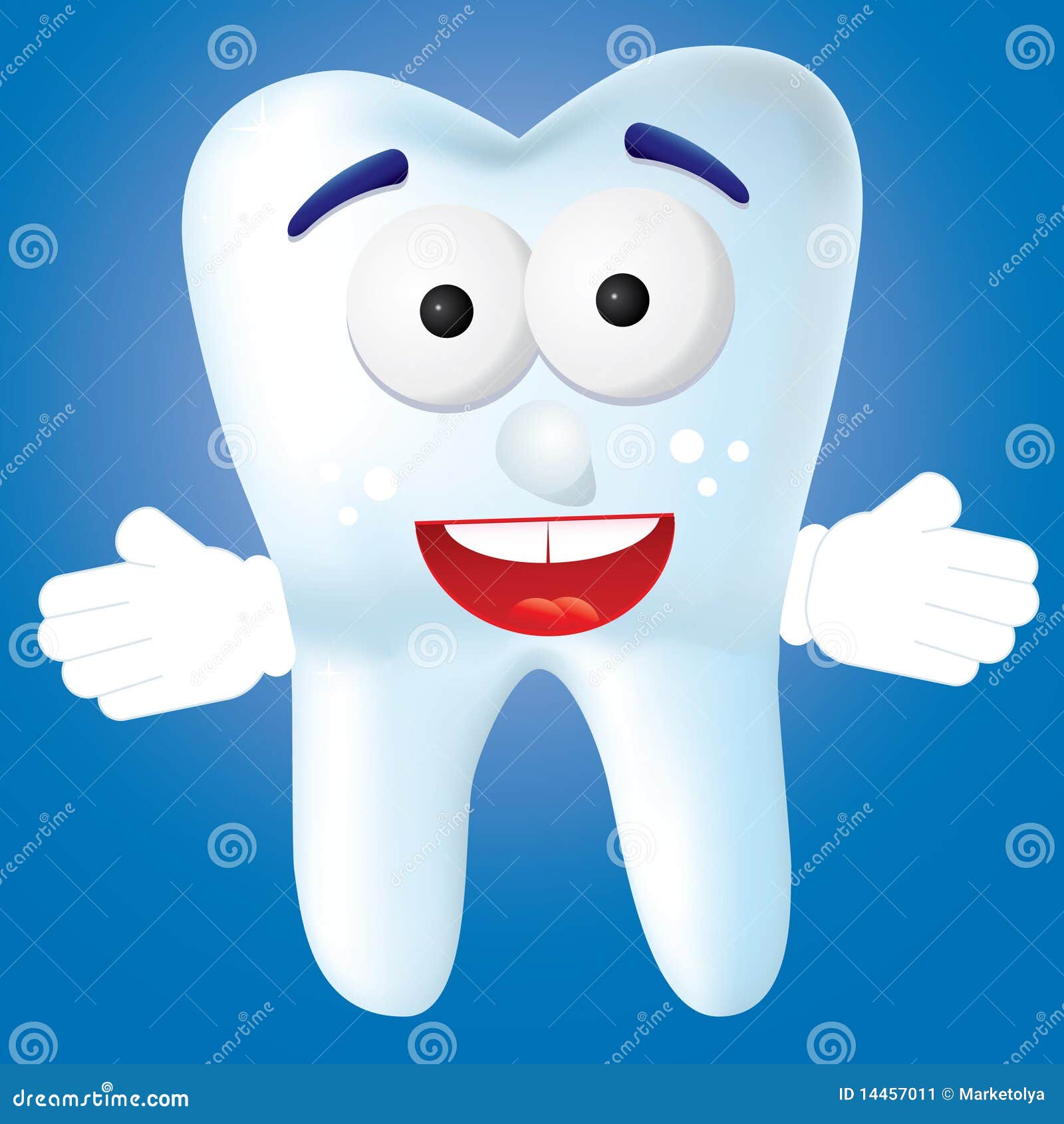 Tooth-character stock vector. Illustration of medicine - 14457011