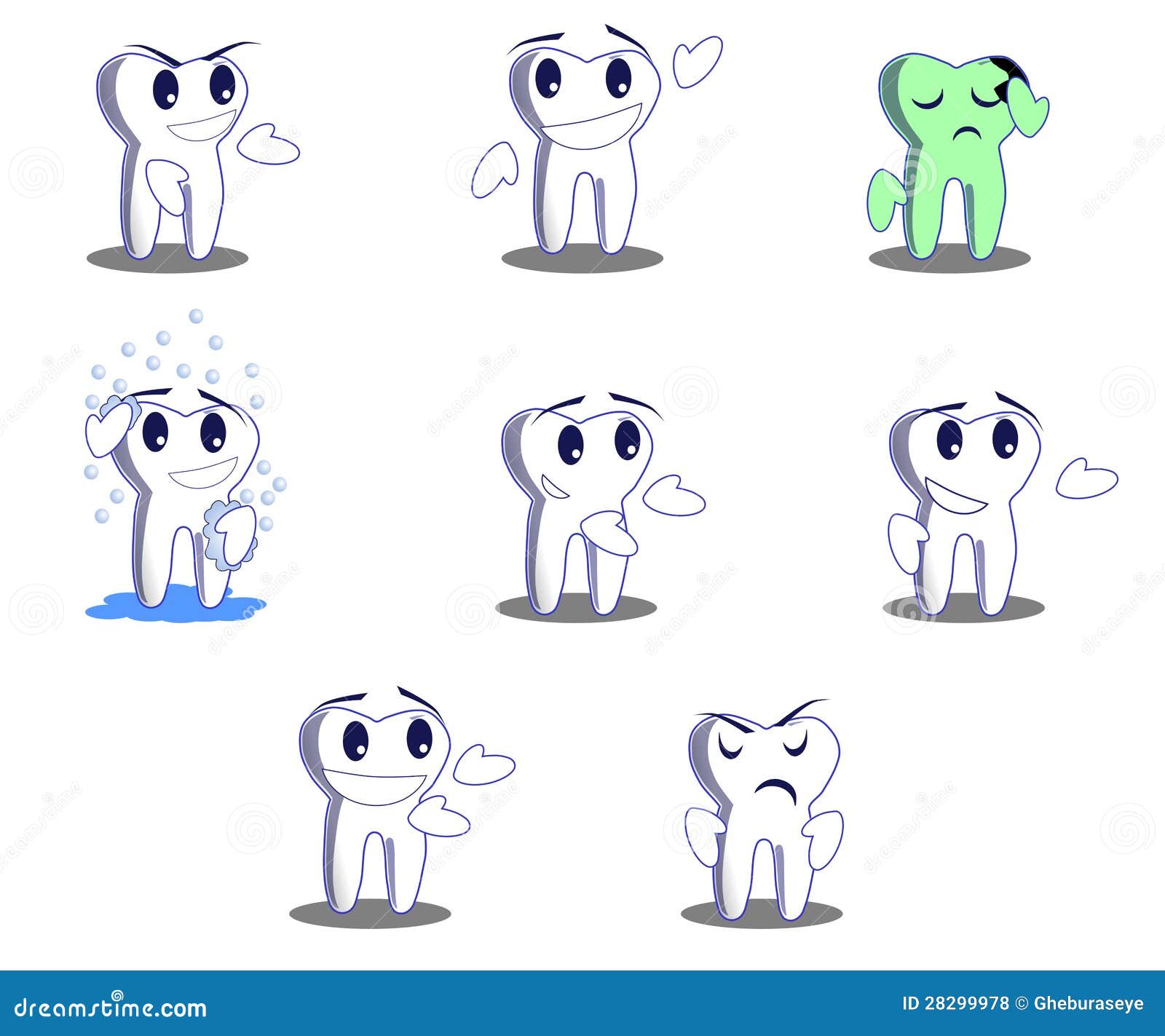 Tooth character stock photo. Illustration of expressions - 28299978