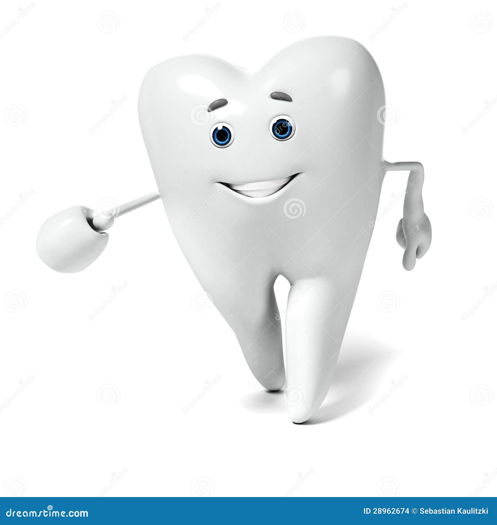 Tooth character stock illustration. Illustration of rendered - 28962674
