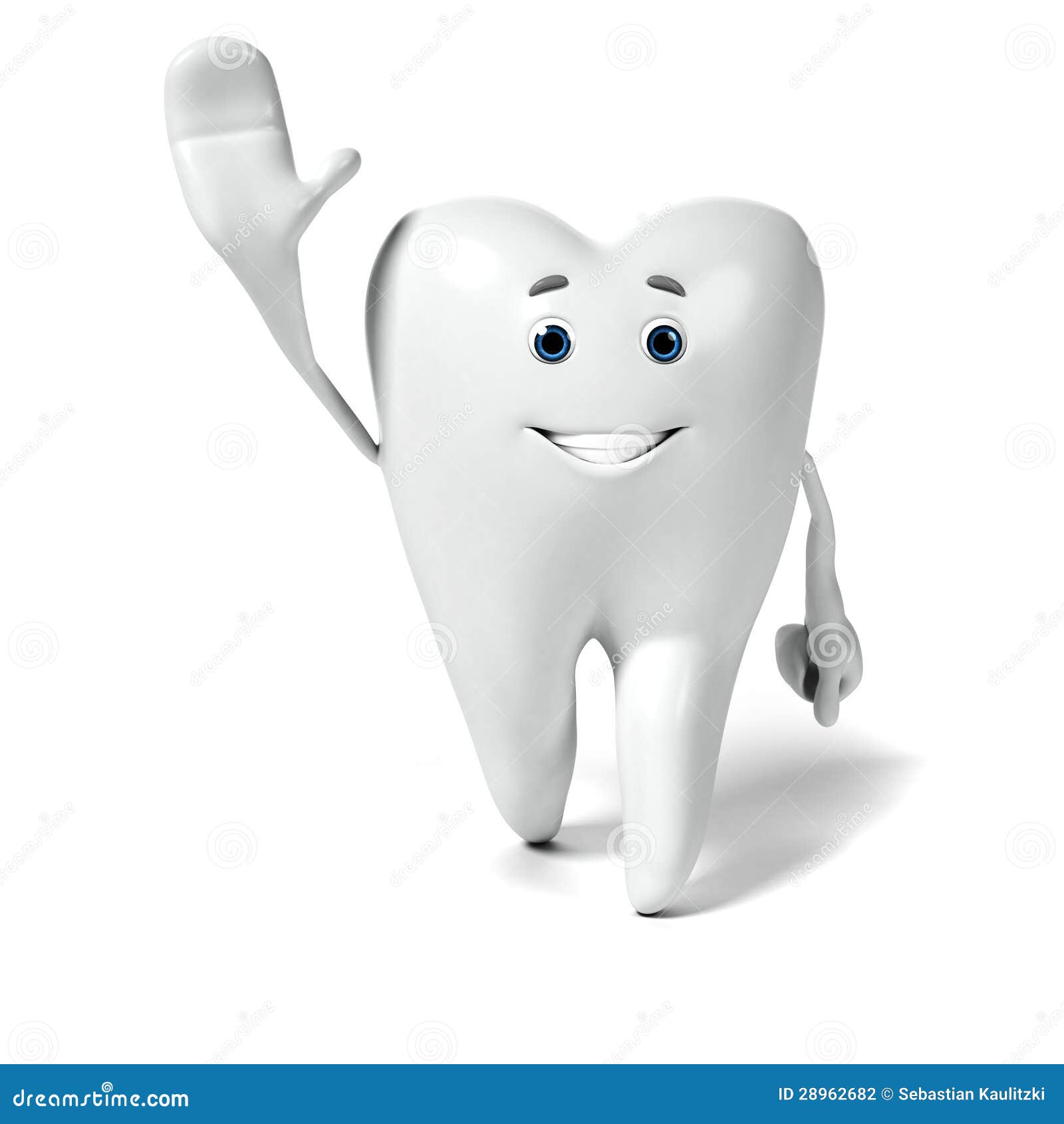 Tooth character stock illustration. Illustration of rendered - 28962682