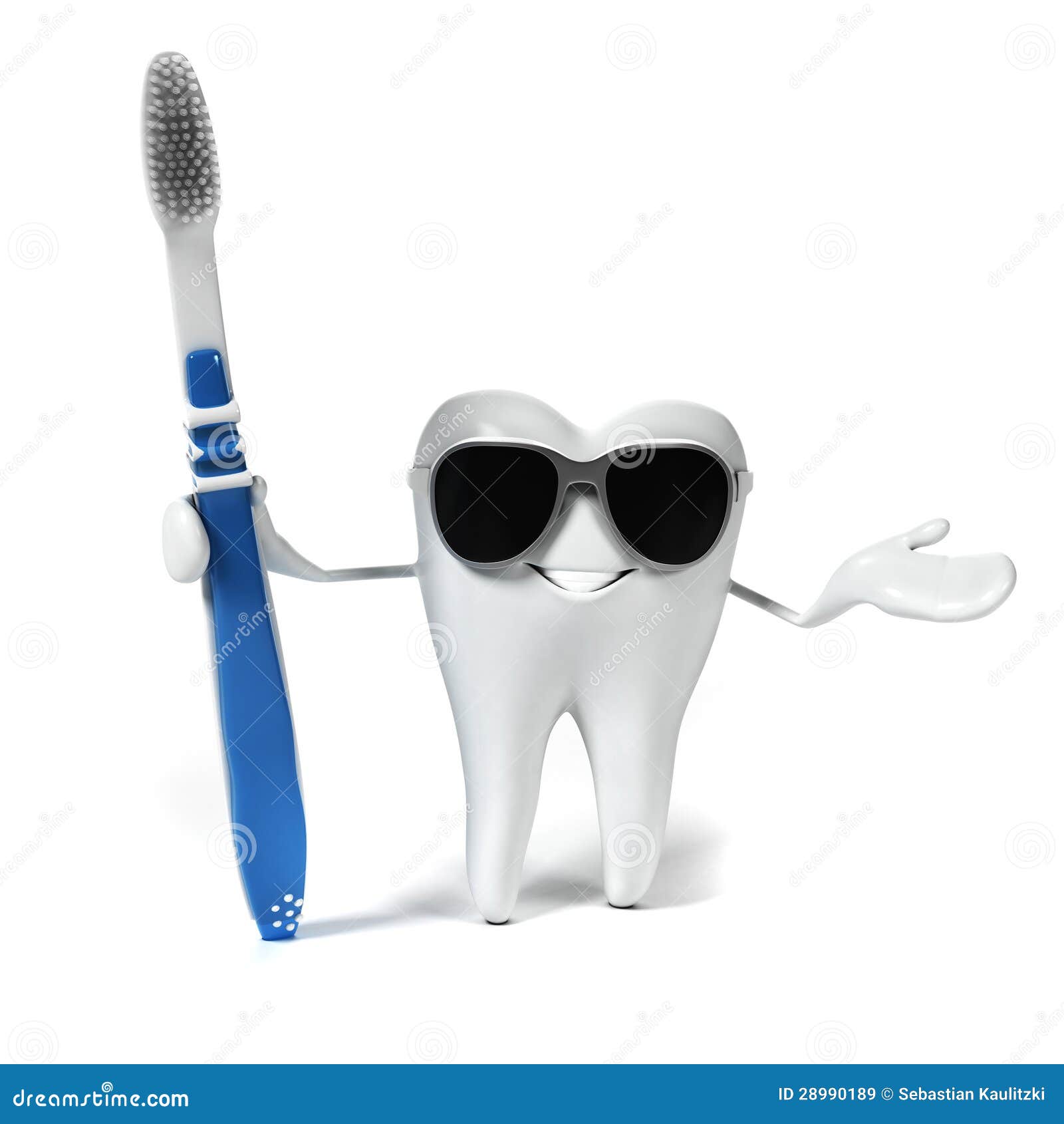 Tooth character stock illustration. Illustration of cool - 28990189