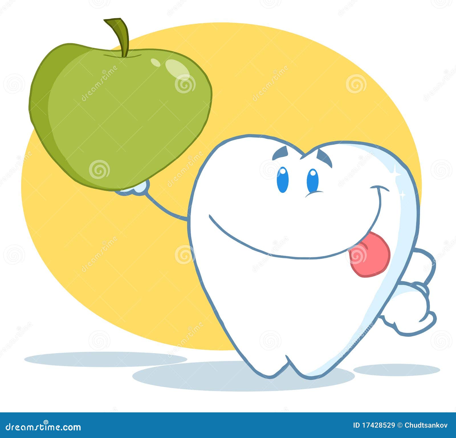 Tooth Character Detective With Textbox Frame Illustration Vector ...