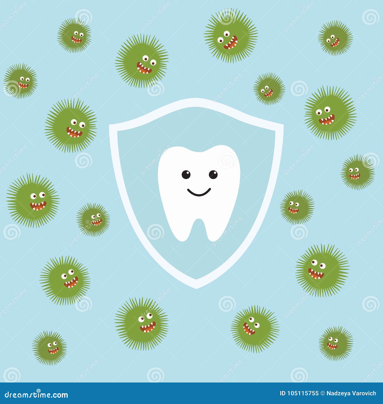 Tooth Germs And Bacteria Stock Illustration | CartoonDealer.com #32634520