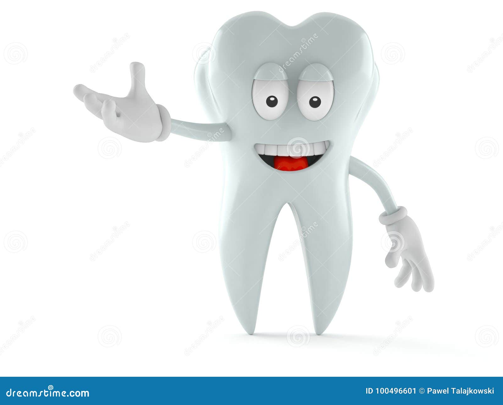 Tooth character stock illustration. Illustration of clean - 100496601