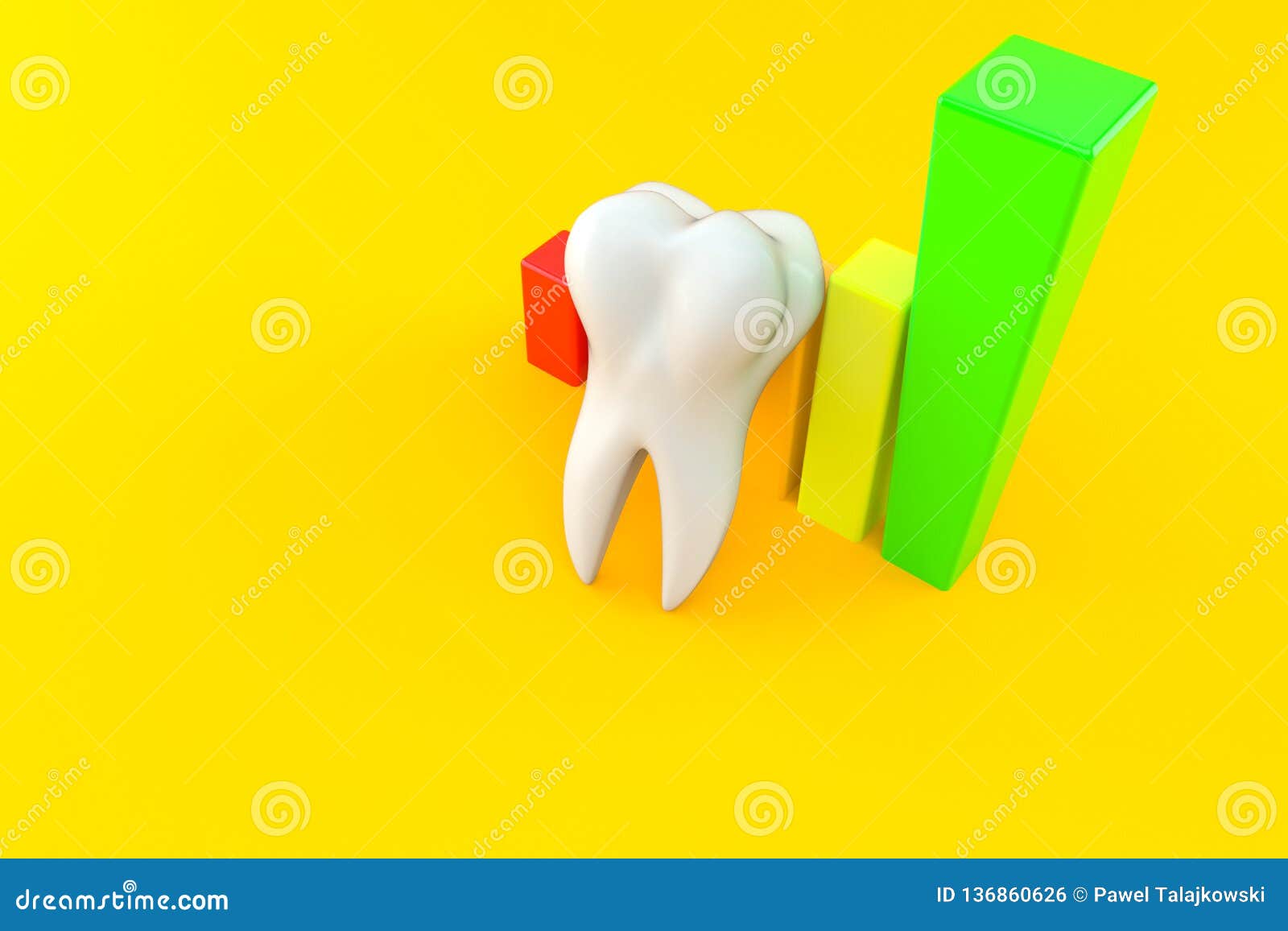 Tooth with chart stock illustration. Illustration of blank - 136860626