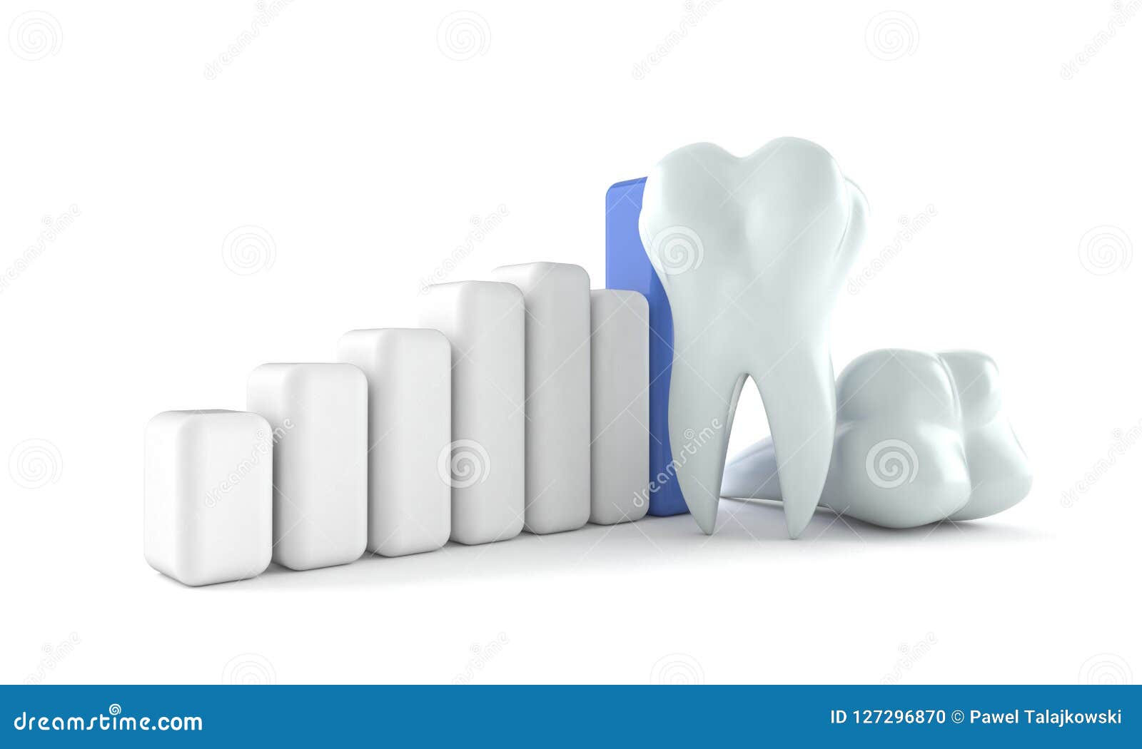 Tooth with chart stock illustration. Illustration of isolated - 127296870