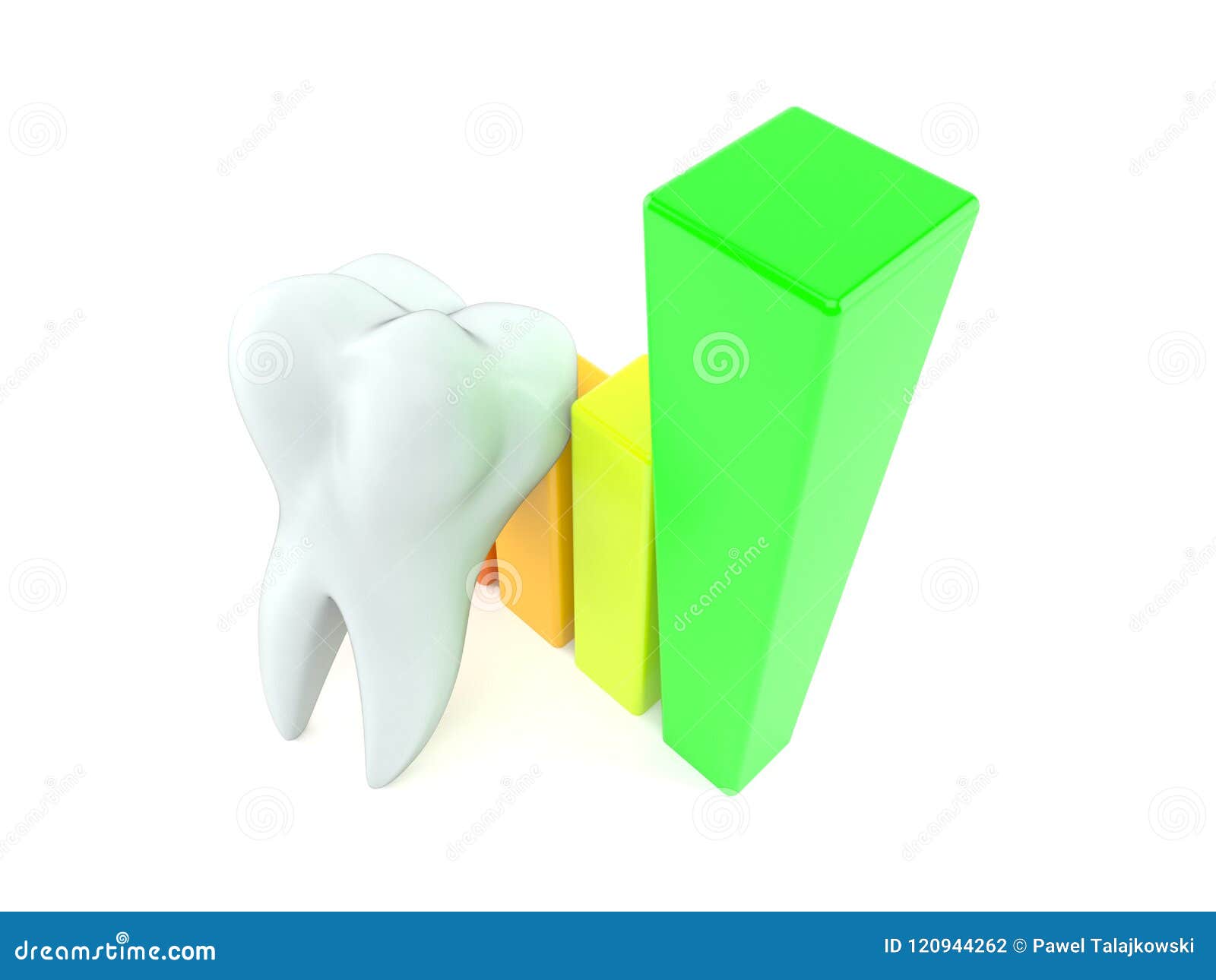 Tooth with chart stock illustration. Illustration of grow - 120944262