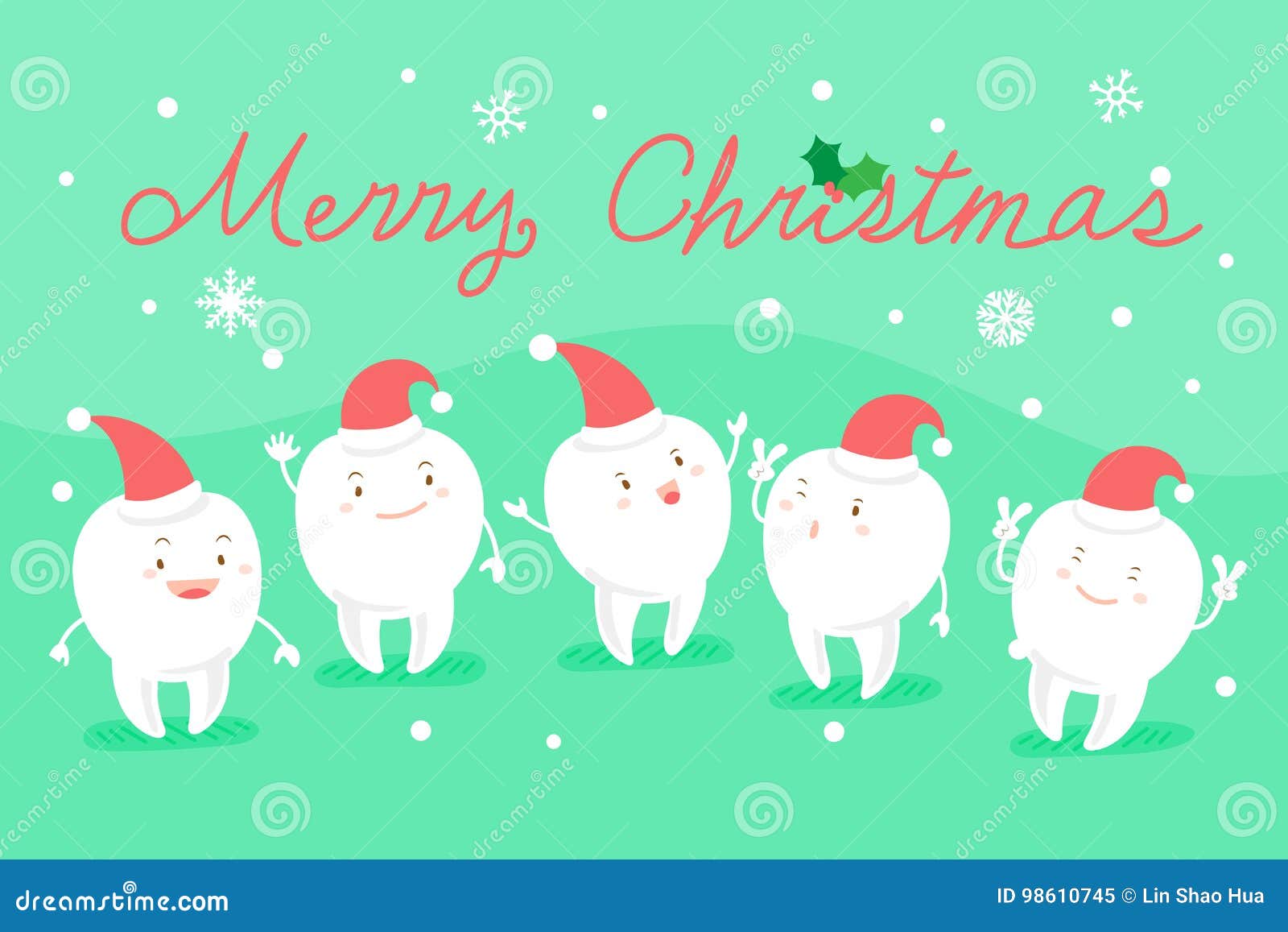 Tooth with christmas stock illustration. Illustration of christmas ...