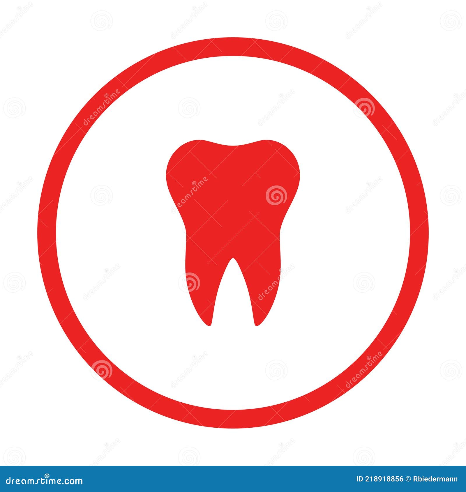 Tooth and circle stock vector. Illustration of teeth - 218918856