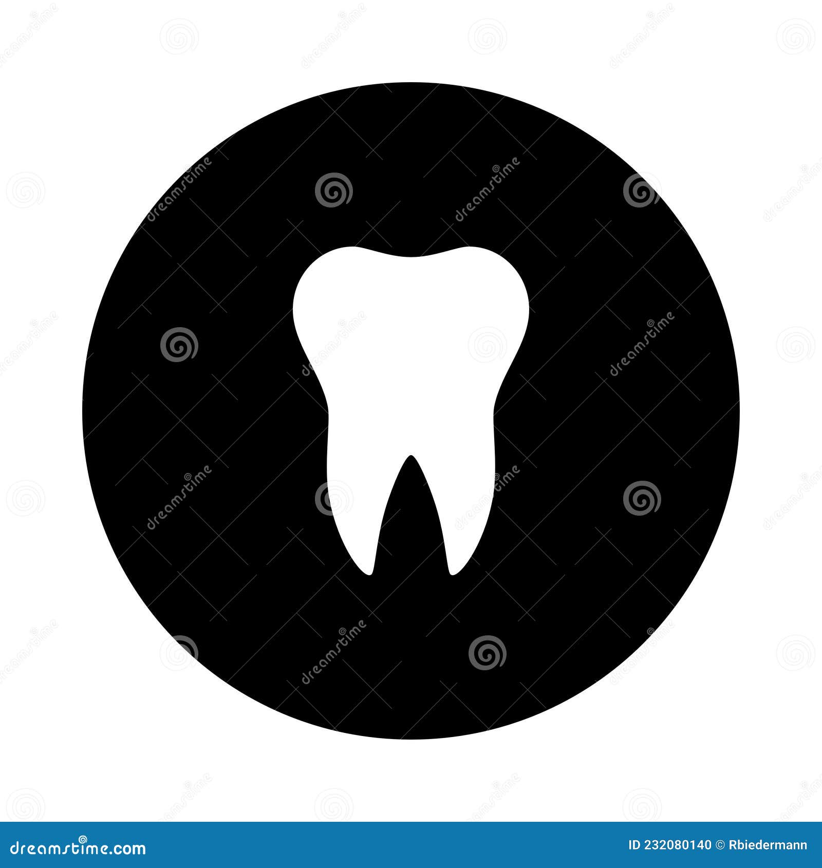 Tooth and circle stock vector. Illustration of symbol - 232080140