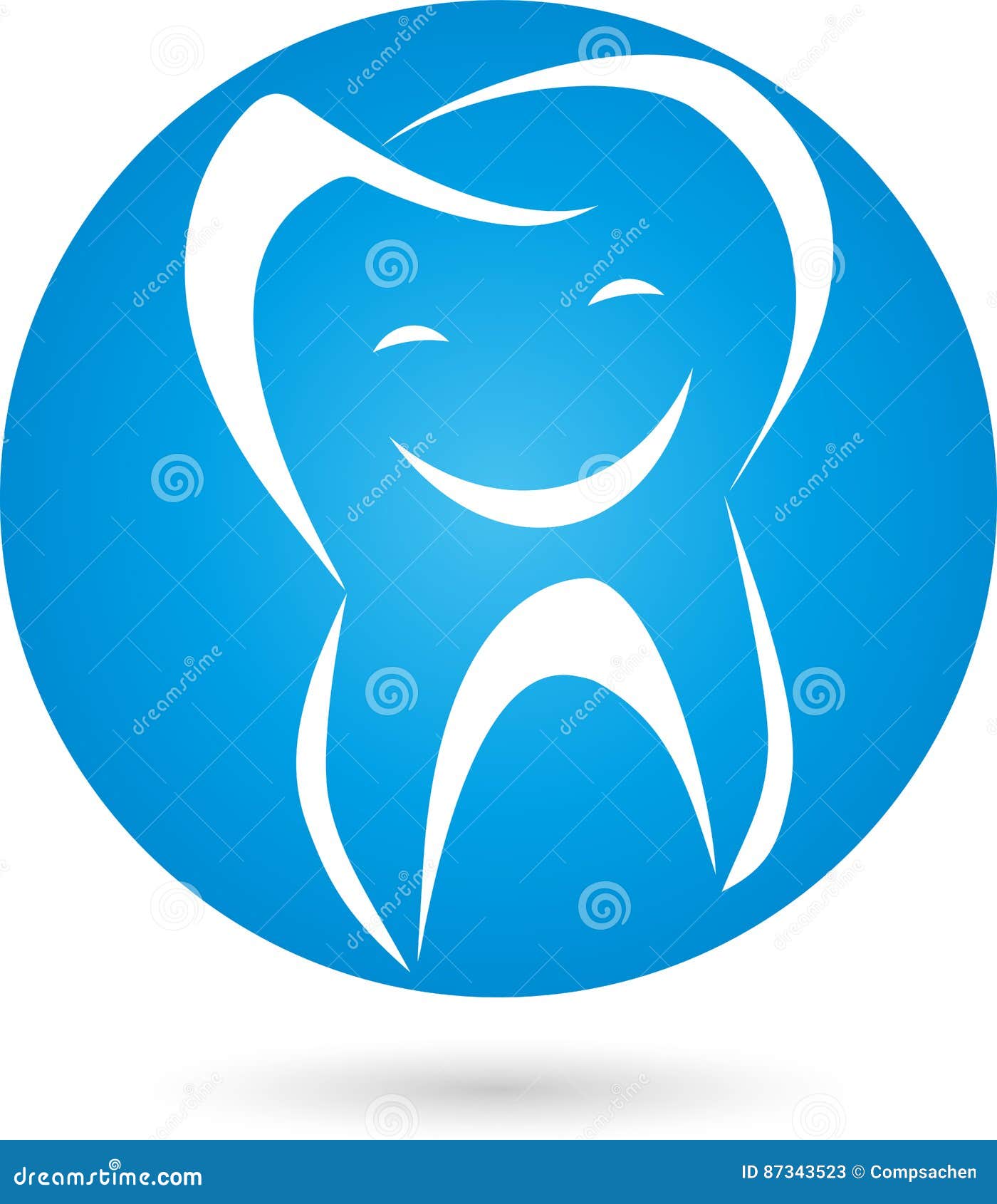 Tooth in Circle Tooth Ball Smiling Stock Vector - Illustration of ball ...