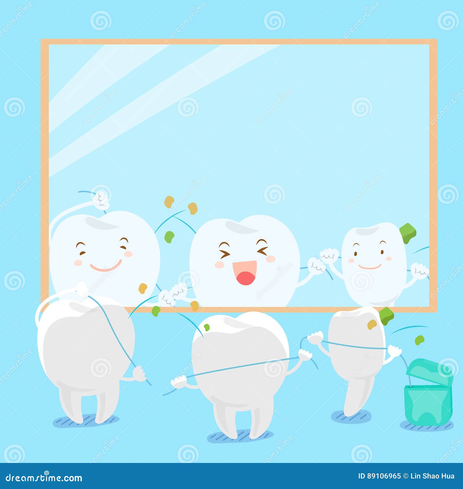 Tooth Clean Body Cartoon Vector | CartoonDealer.com #89106965