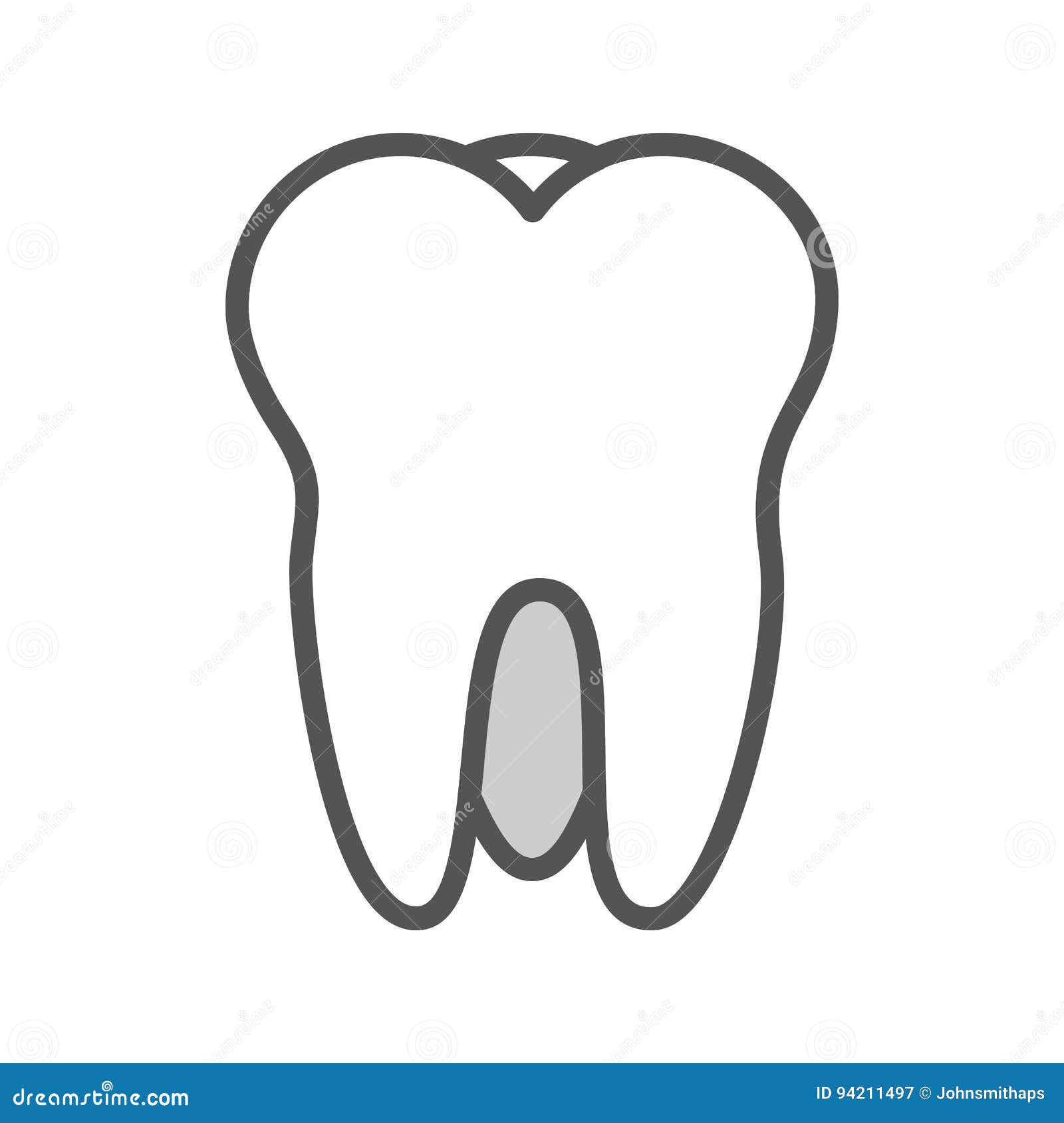 Tooth Color Icon. Isolated Vector Illustration on White Background ...