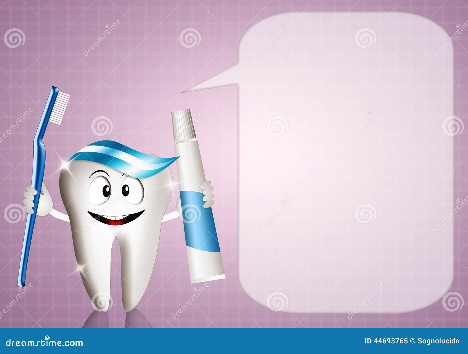 Tooth with Comic for Dentist Stock Illustration - Illustration of ...