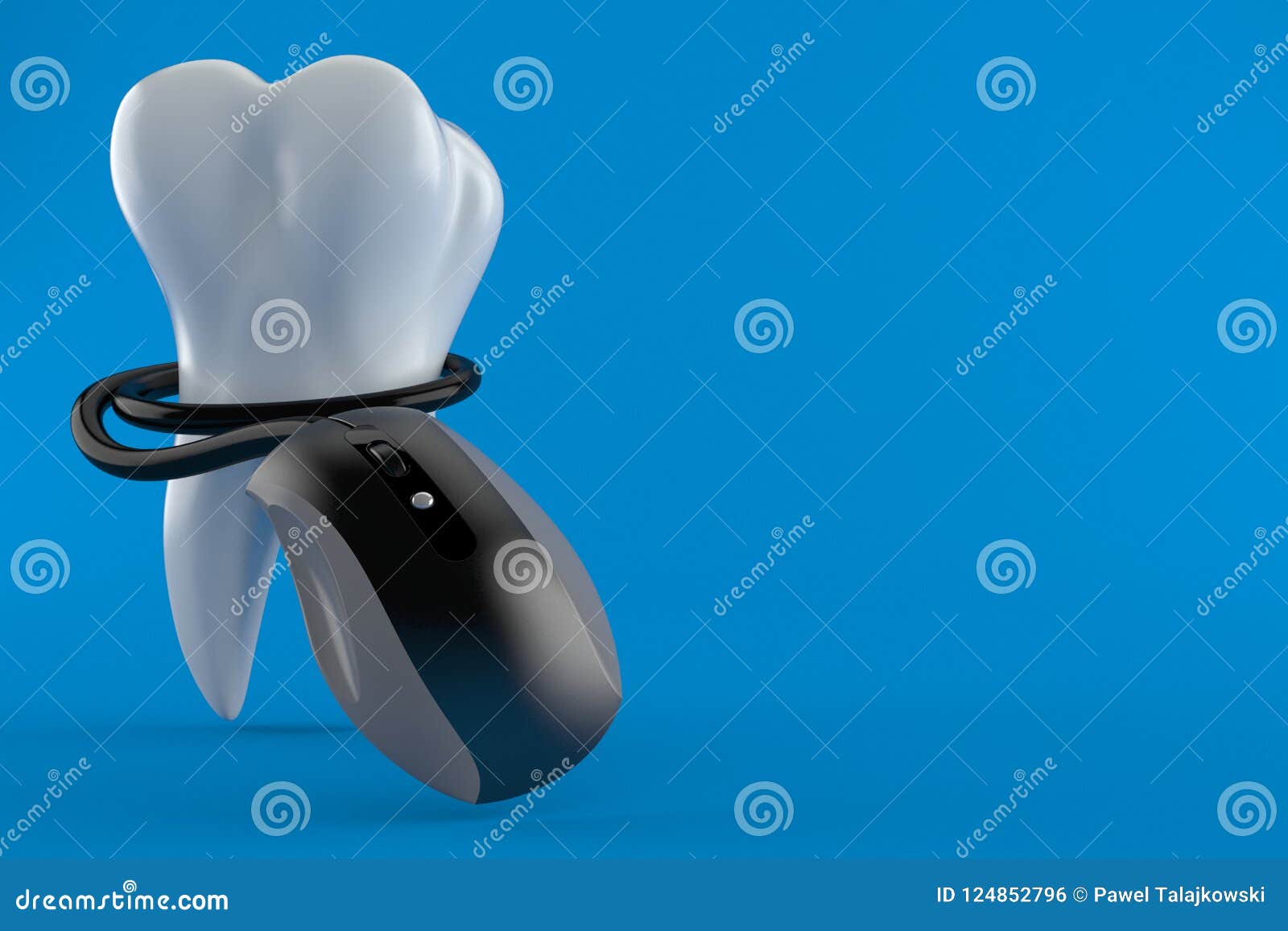 Tooth with computer mouse stock illustration. Illustration of dentistry ...