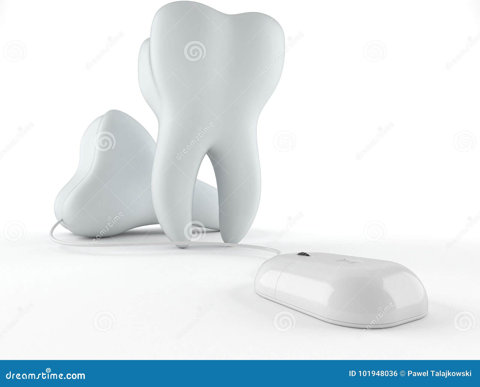 Tooth with computer mouse stock illustration. Illustration of white ...