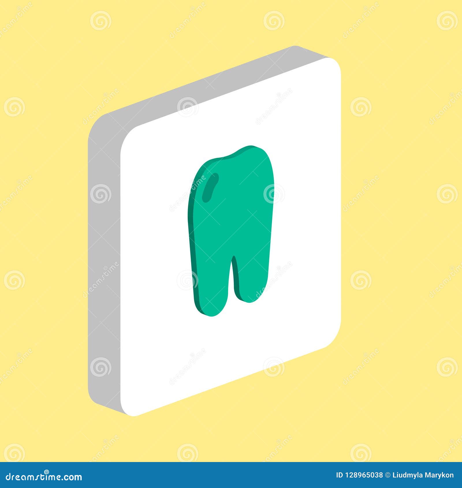 Tooth computer symbol stock vector. Illustration of background - 128965038
