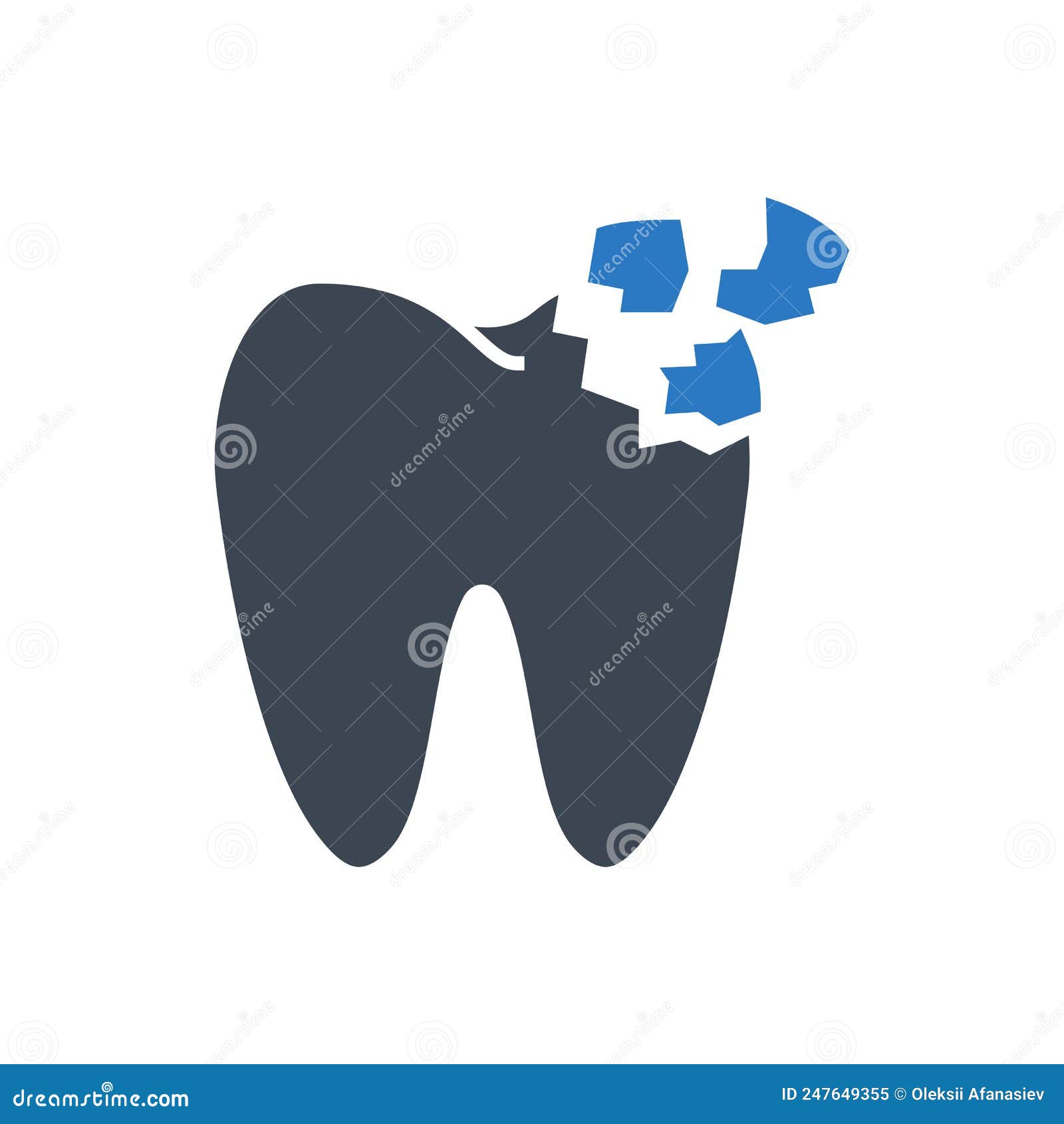 Tooth Crash Glyph Icon stock vector. Illustration of teeth - 247649355
