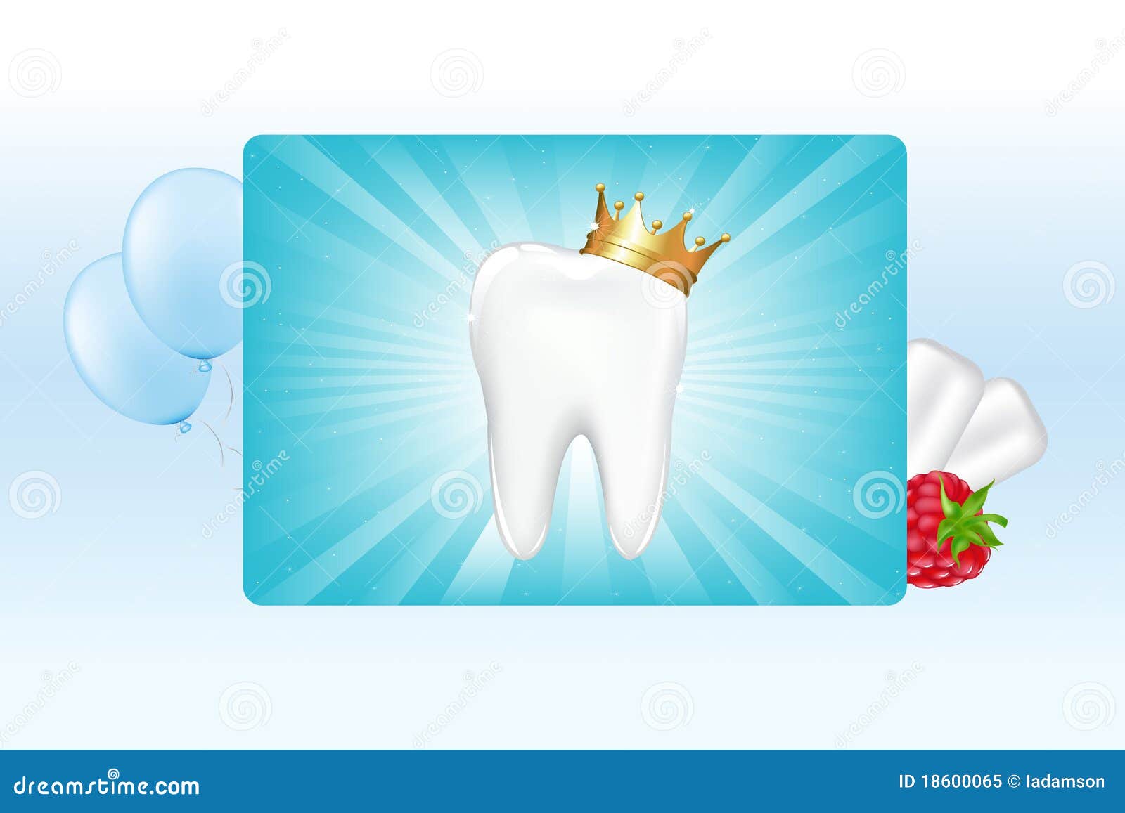 Tooth In Crown And Chewing Gum Cartoon Vector | CartoonDealer.com #18600065