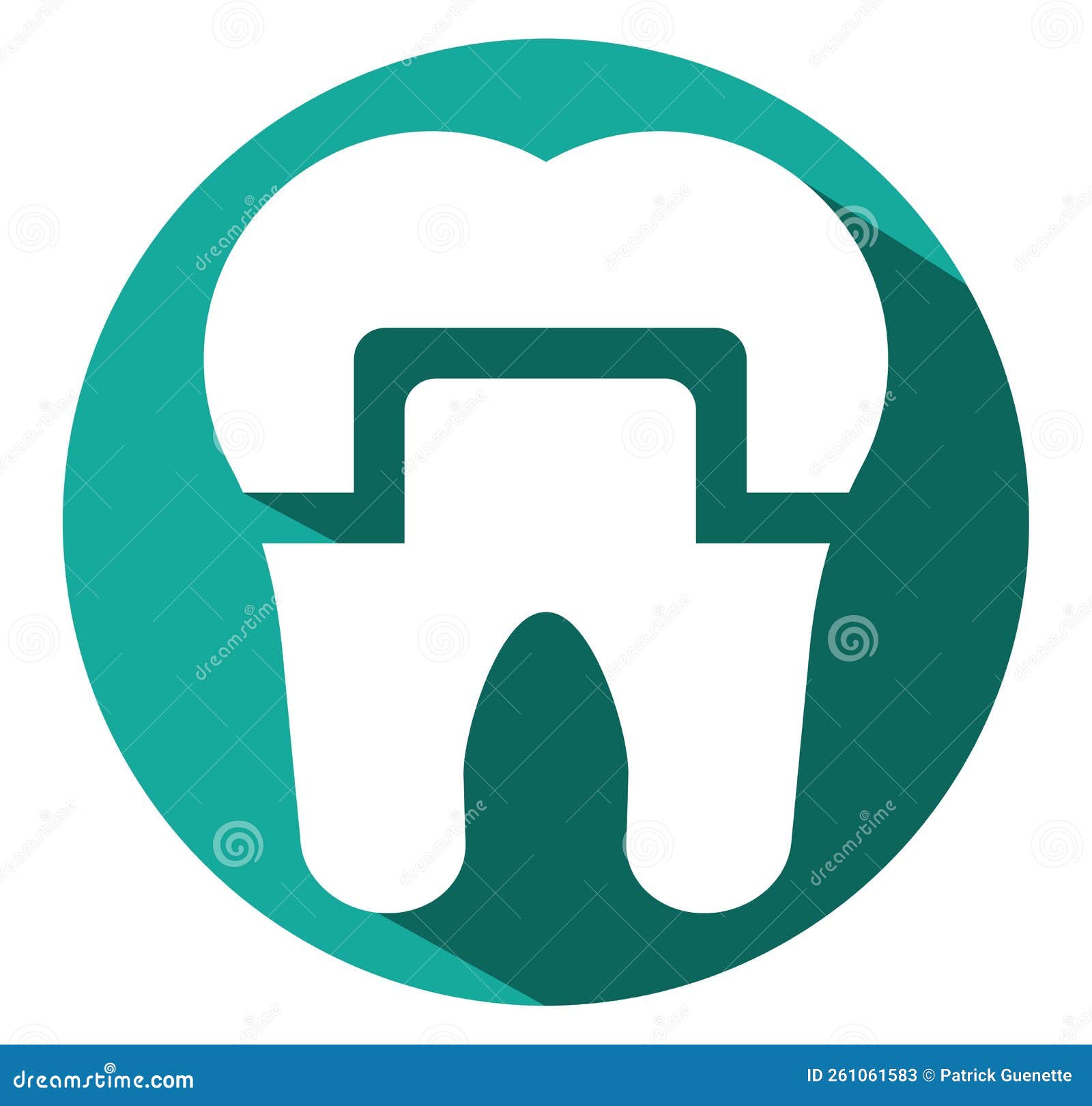 Tooth crown, icon stock vector. Illustration of caries - 261061583
