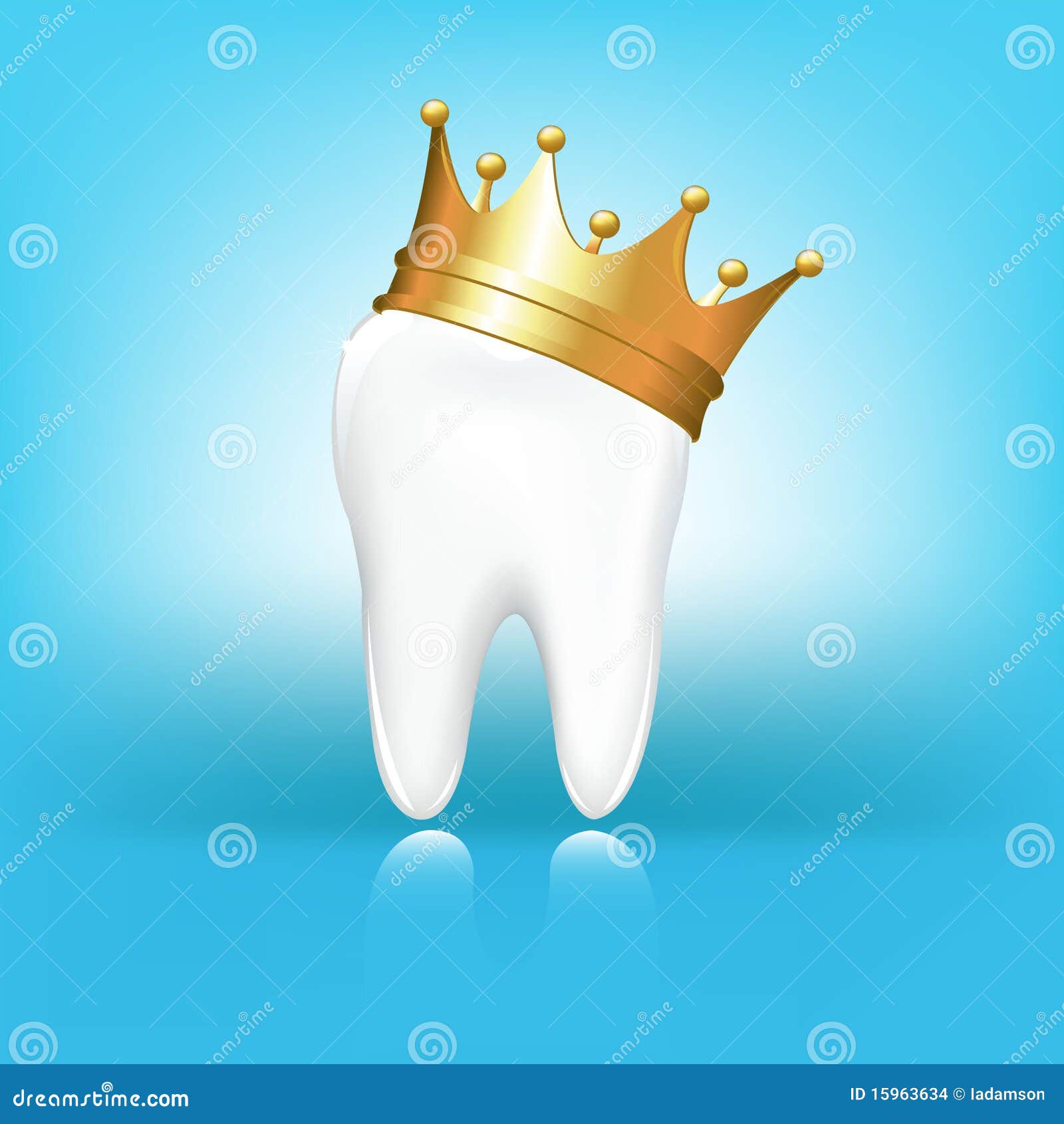 Tooth in Crown. Vector stock vector. Illustration of biology - 15963634