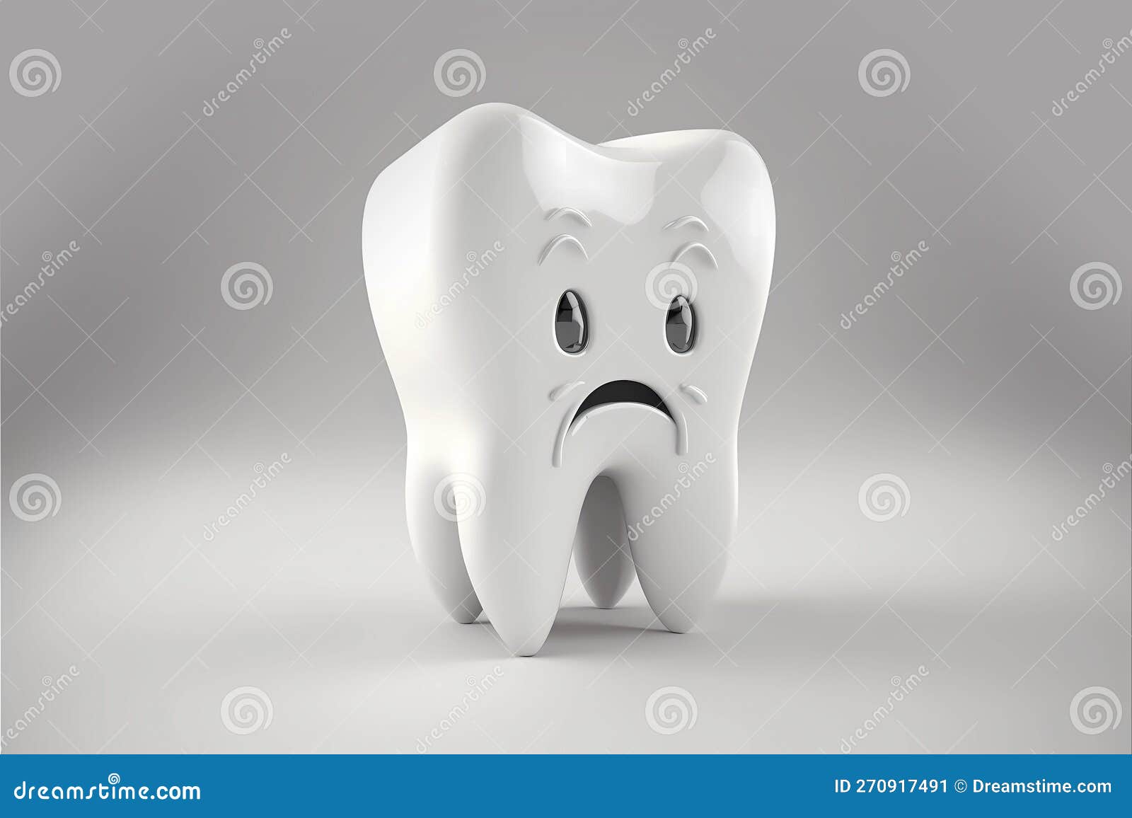 Tooth with a Crying Face. Generative Ai Design Stock Image - Image of ...