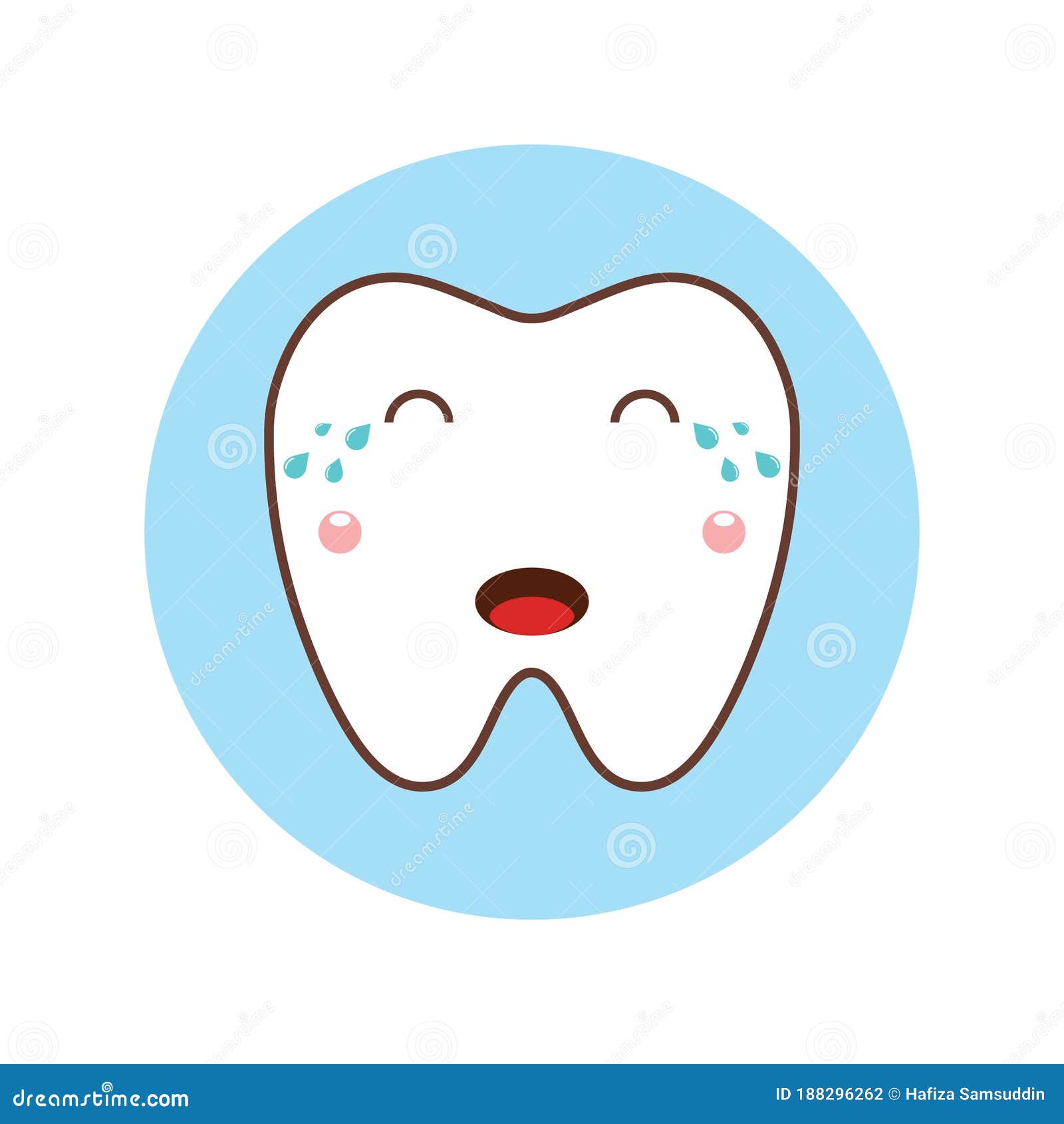Tooth Crying. Vector Illustration Decorative Design Stock Vector ...