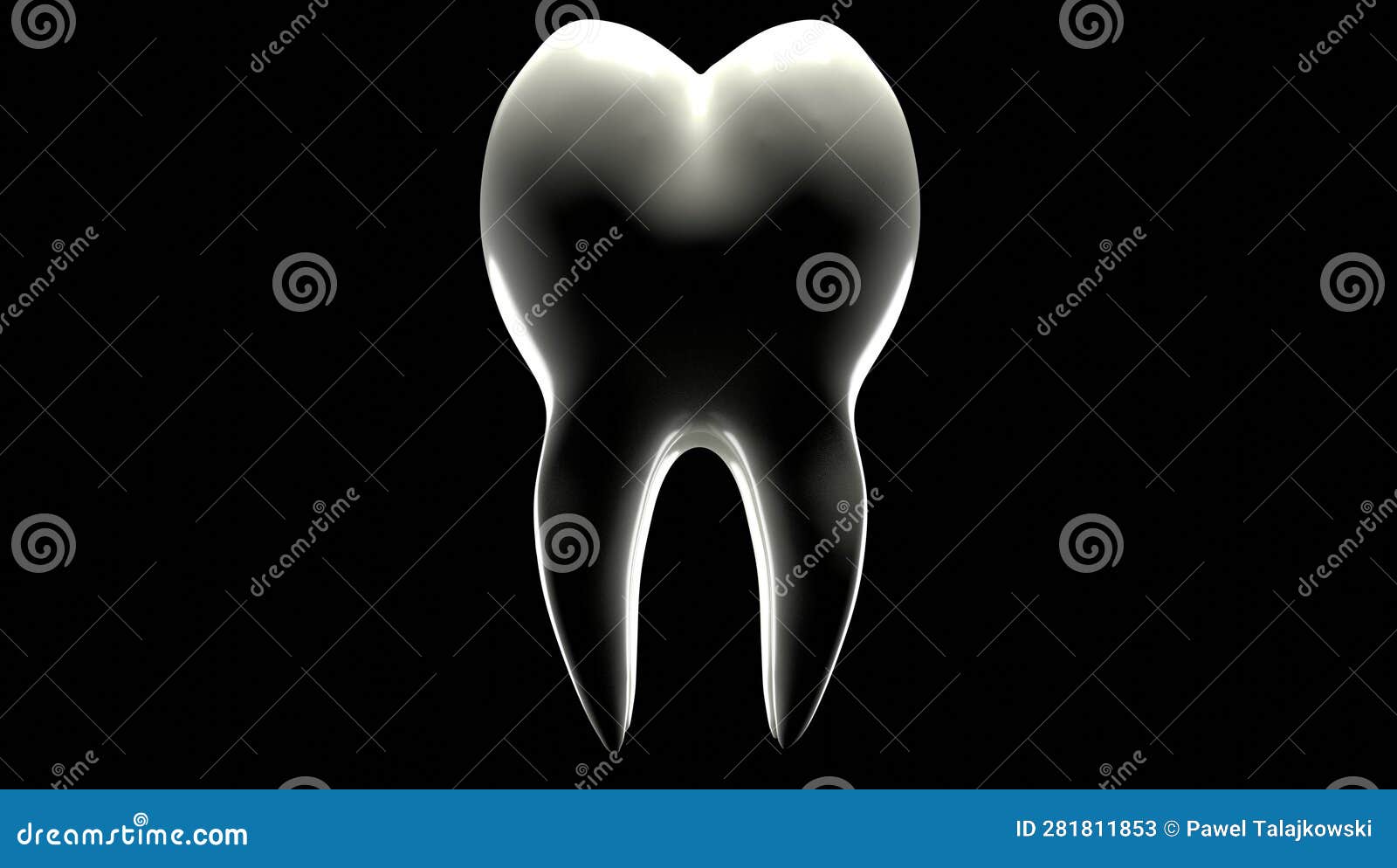 Tooth on dark stock illustration. Illustration of teeth - 281811853