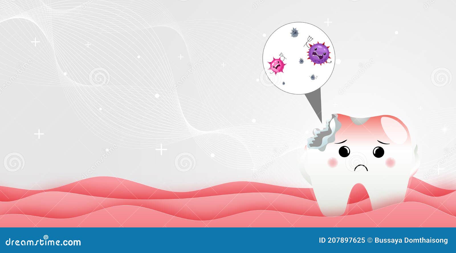 Tooth Decay Character, Children Dentistry Concept. Stock Vector ...