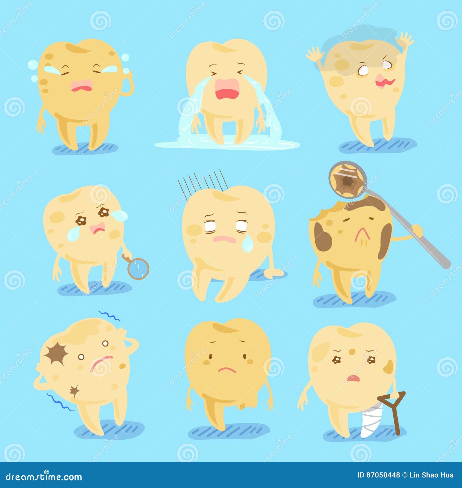 Tooth with decay problem stock vector. Illustration of expressive ...