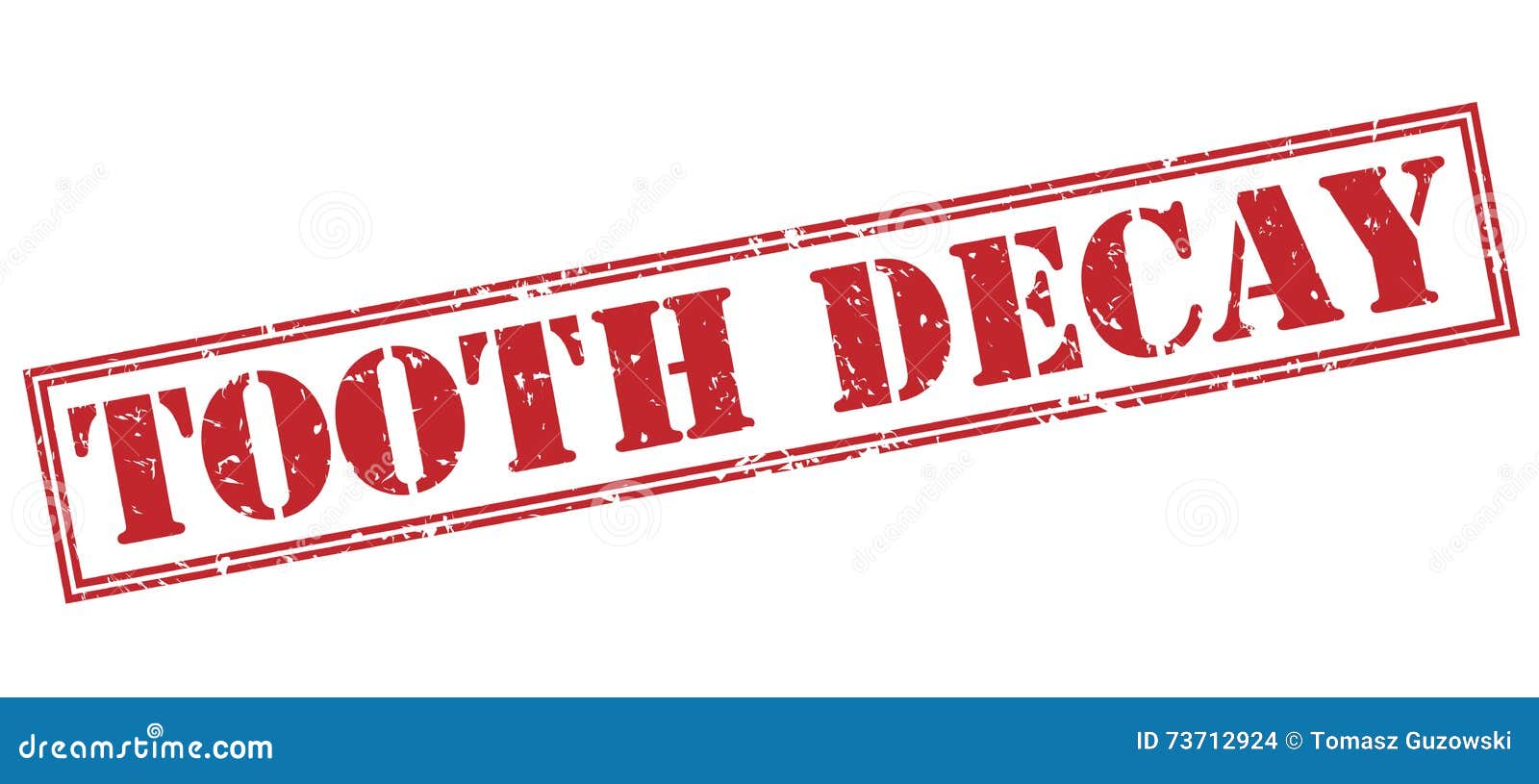 Tooth decay red stamp stock illustration. Illustration of banner - 73712924